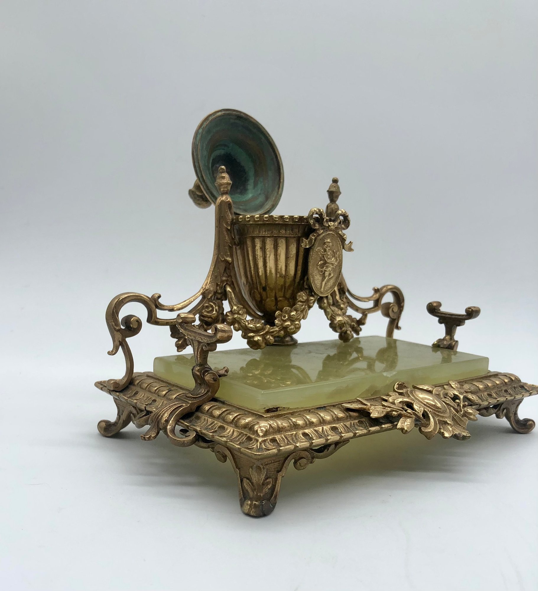 ANTIQUE FRENCH INKWELL #6383 | Auctionninja.com