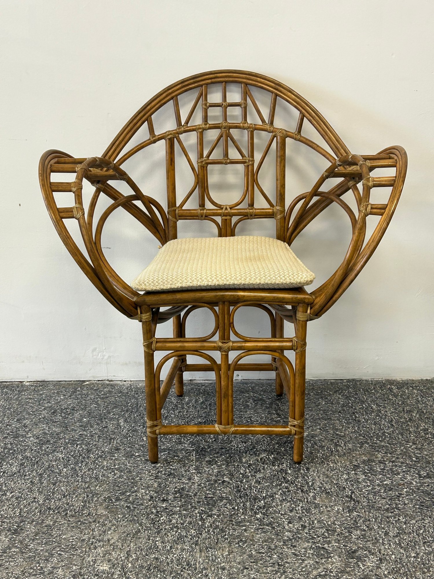 Vintage Coastal McGuire Rattan Butterfly Chair #16570 | Auctionninja.com