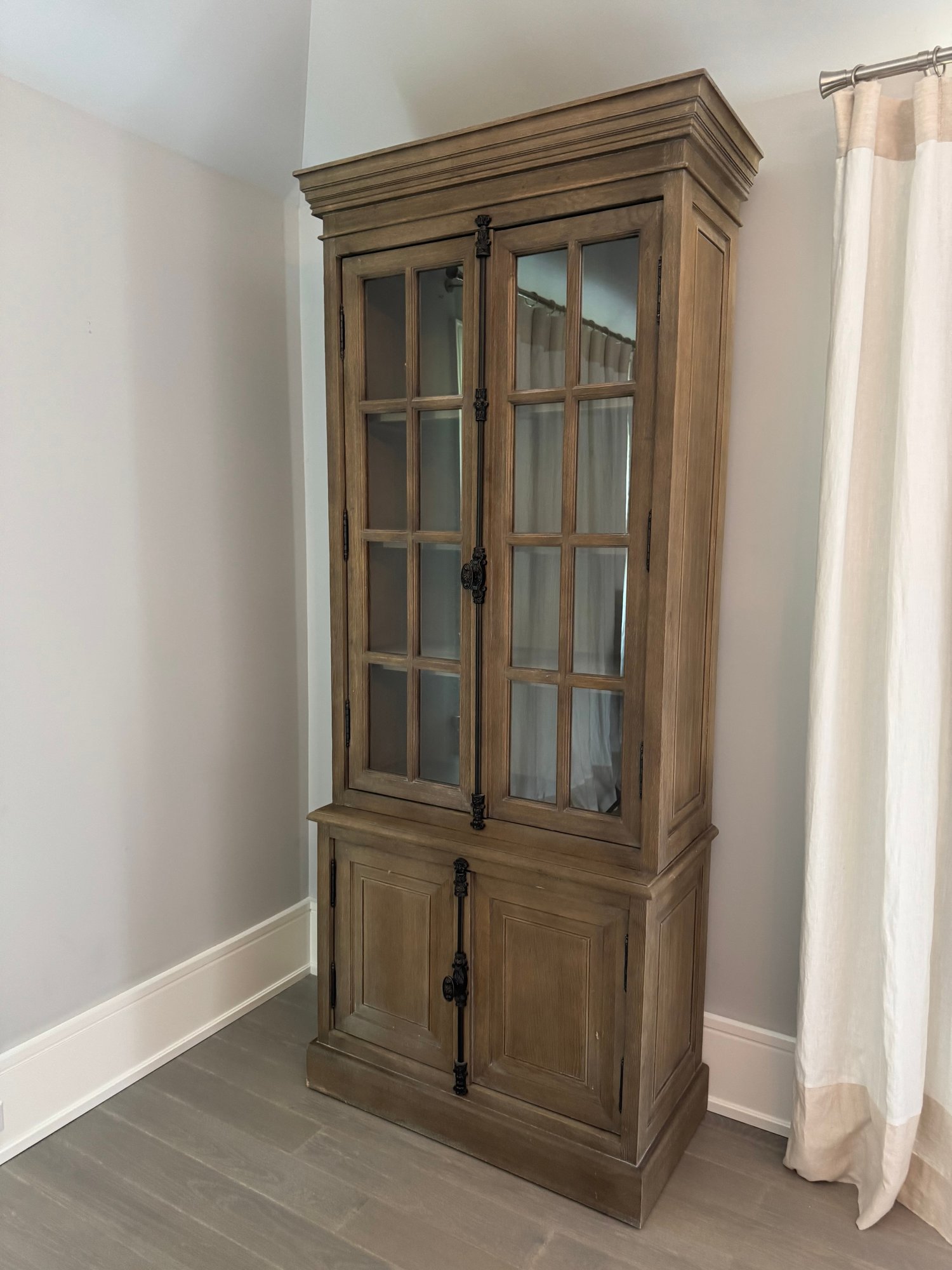 Restoration Hardware Glassfront Bookcase Cabinet #1 #16983 ...