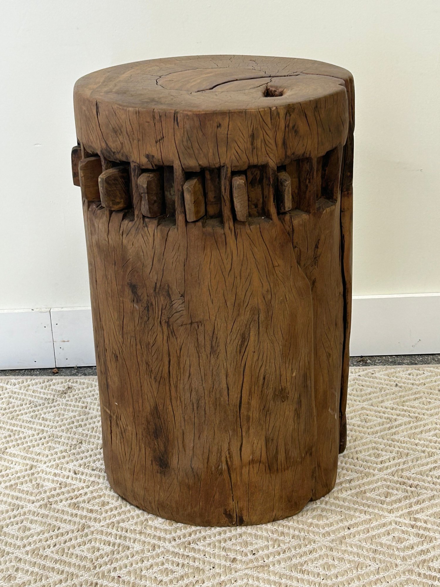 Hand Carved Wooden Gear Table #17217 | Auctionninja.com