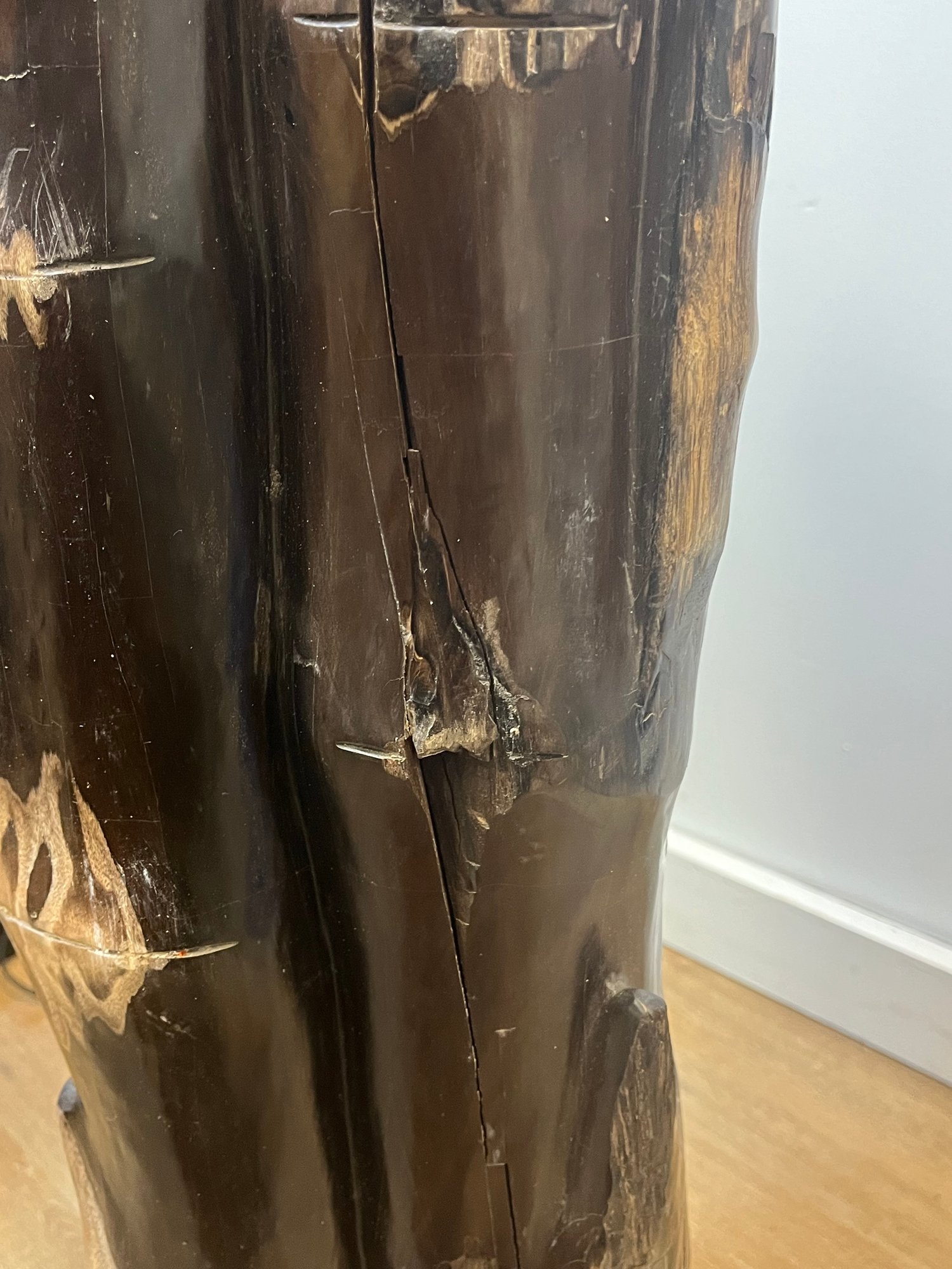 PETRIFIED BAMBOO WOOD SCLUPTURE #6225 | Auctionninja.com