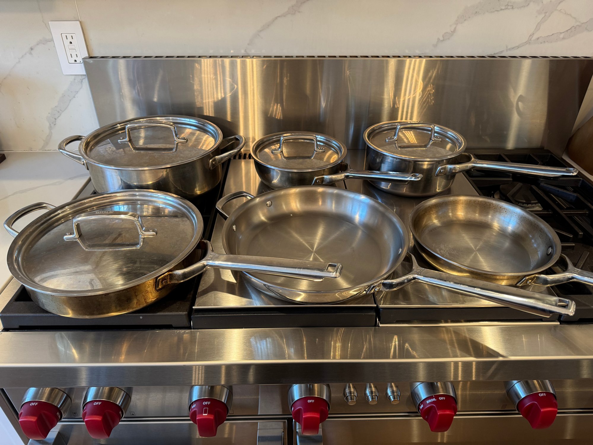 10 Piece Wolf Gourmet 7 Ply Stainless Steel Cookware #12095 ...