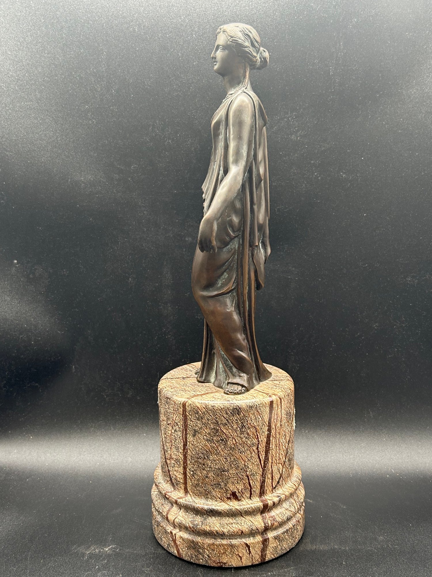 Bronze Statue Cardinal Virtue Of Fortitude On Marble Base #14761 ...