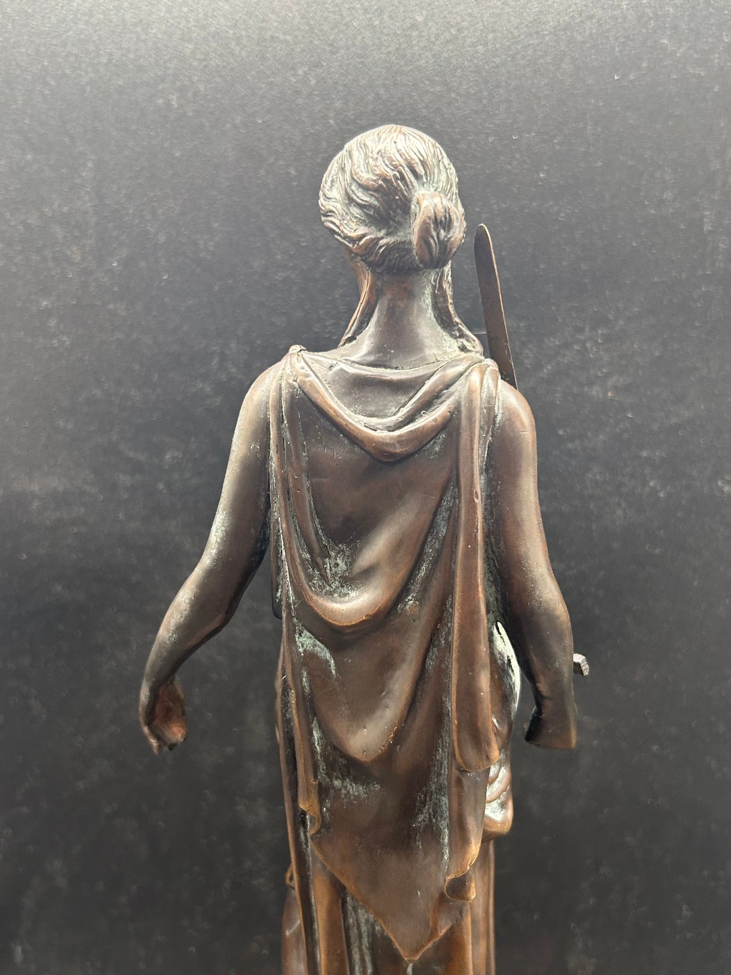 Bronze Statue Cardinal Virtue Of Fortitude On Marble Base #14761 ...