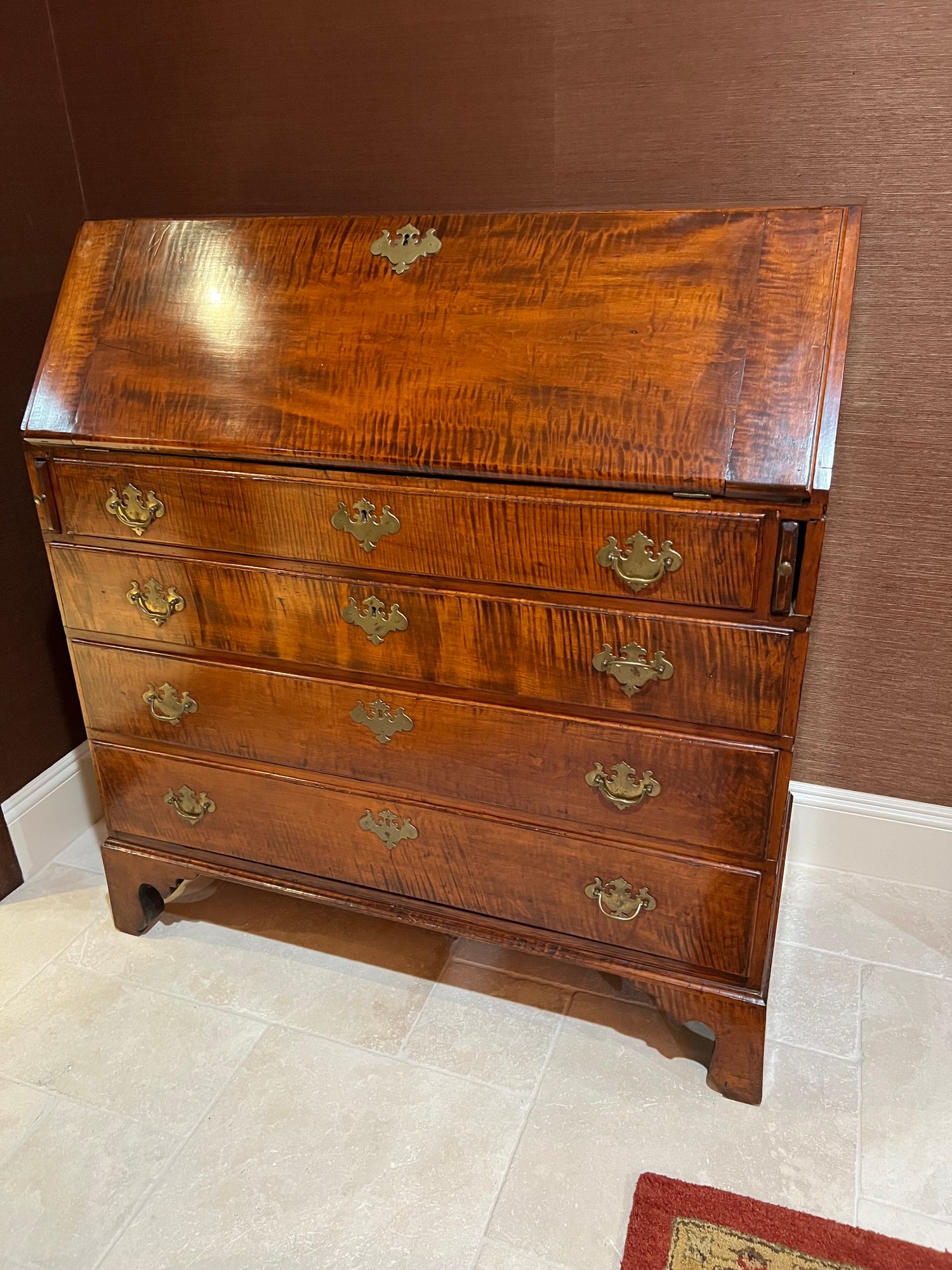 Antique Slant-front Secretary Desk #3327 | Auctionninja.com