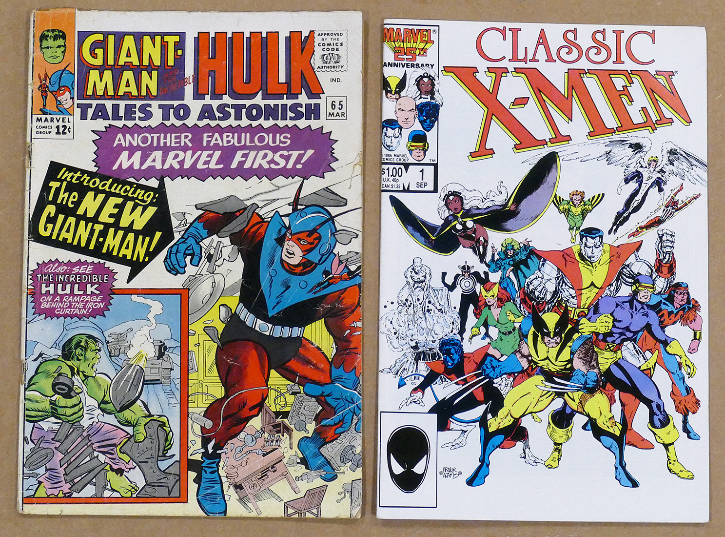 1965 Marvel Comics TALES TO ASHTONISH #65 & 1986 CLASSIC X-MEN #1 ...