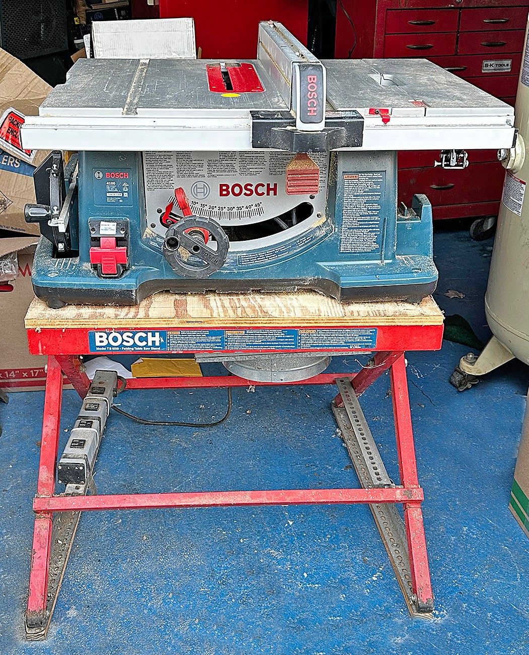 Bosch 4100 Worksite Table Saw With TS1000 Folding Stand #19534 ...