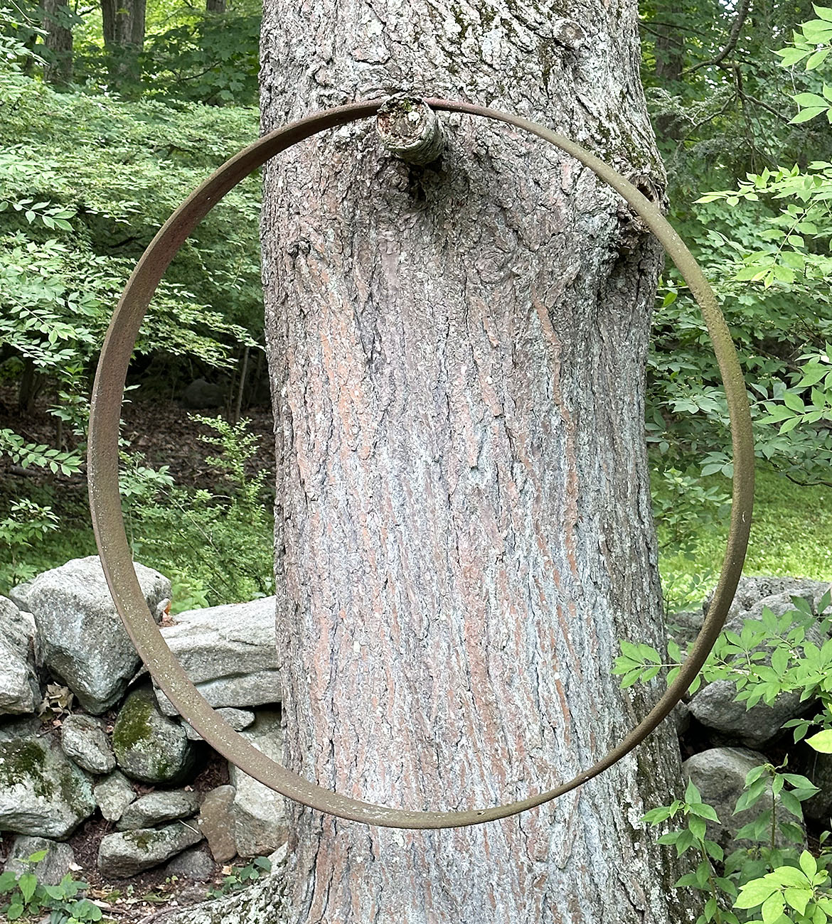 Antique Cast Iron Hoop - 44" Diameter - Possible Wagon Wheel Rim #13889 ...