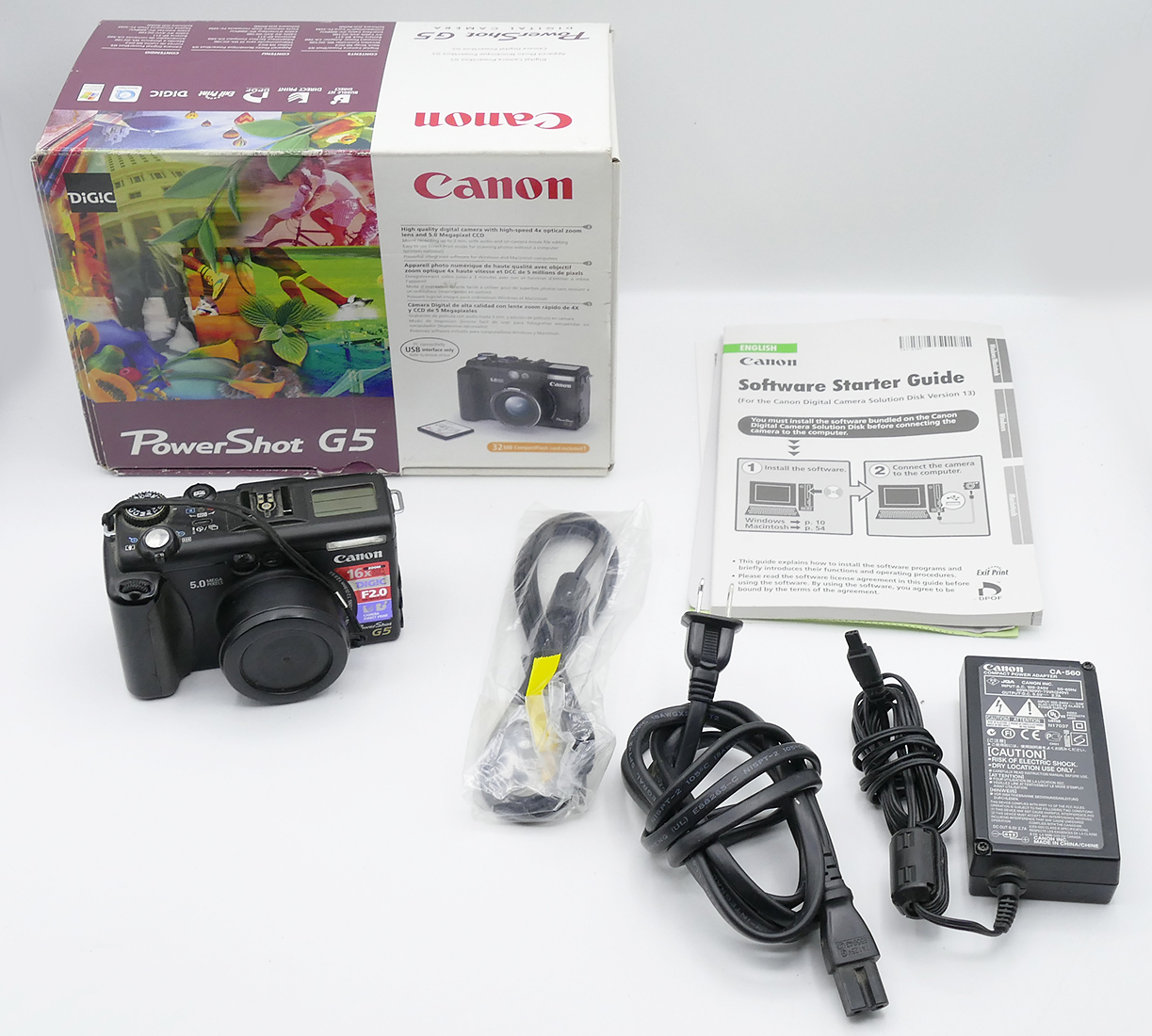 Canon PowerShot G5 Digital Camera - Complete With Box #17062 ...
