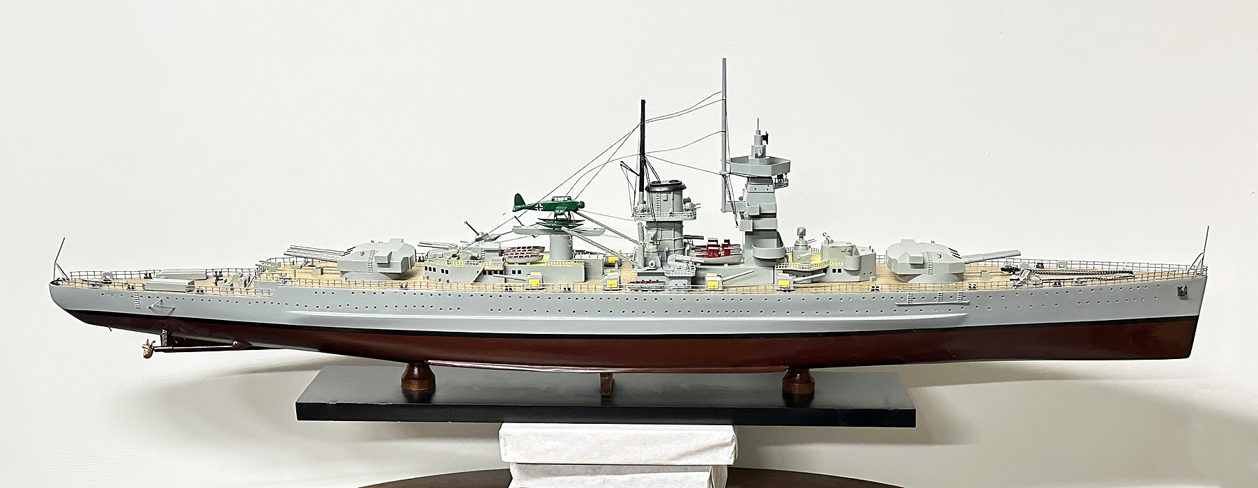 German Graf Spee Hand-Made Wooden Ship Model By Savy Boats - 40" Long ...