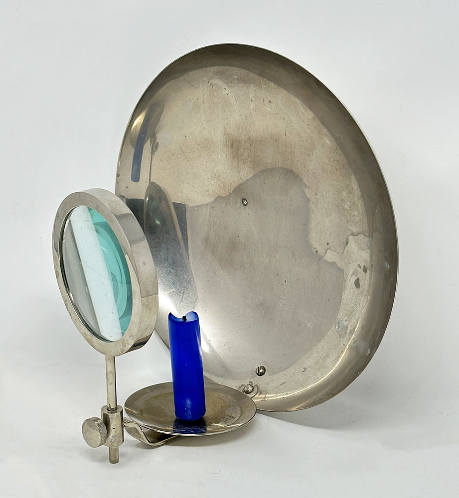 Antique Early 20th Century Parabolic Reflector Candle Holder Metal Wall ...