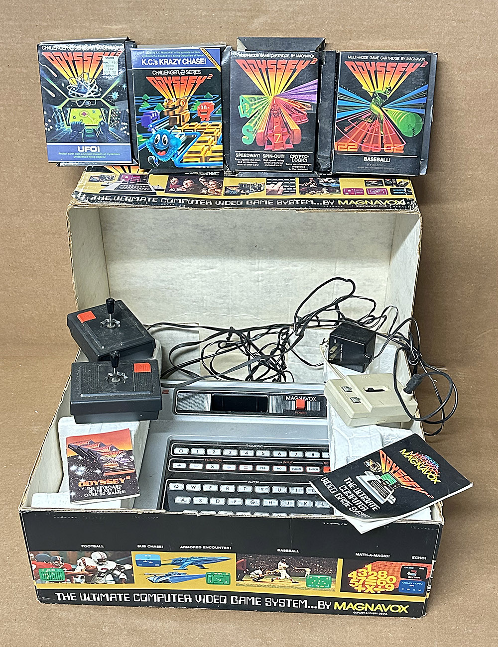 Vintage Magnavox Odyssey 2 Video Game System & 4 Games - In Original ...