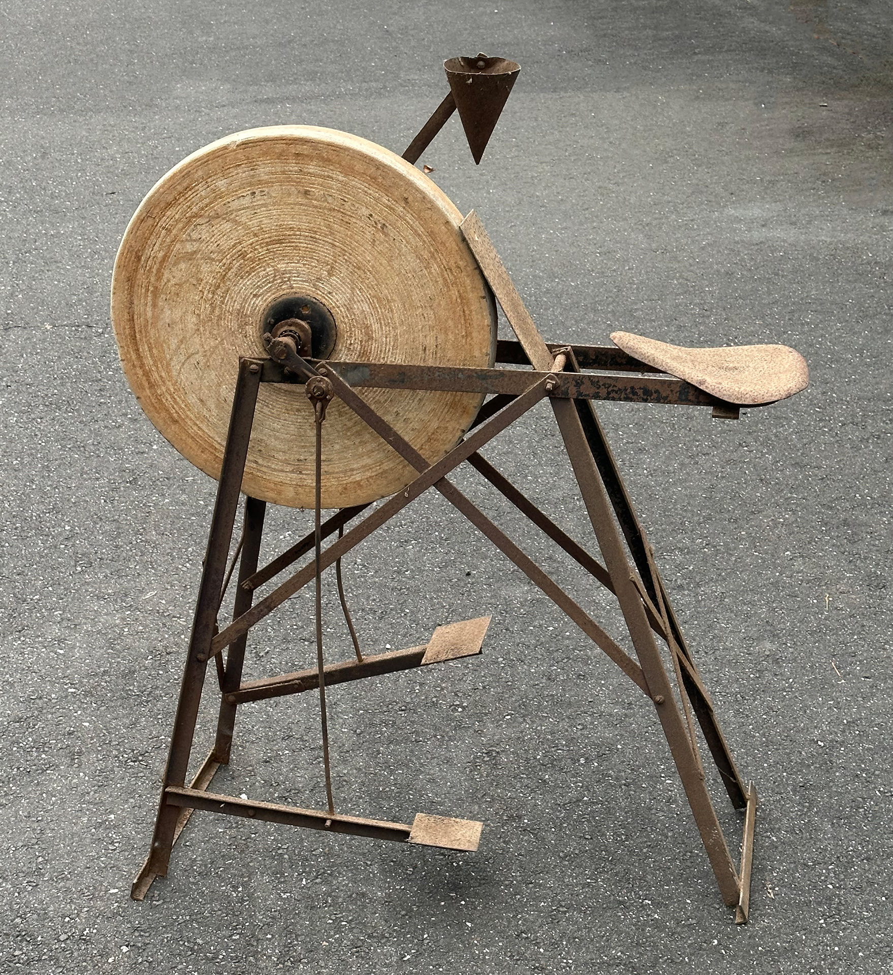 Antique Pedal Activated Grinding Wheel / Sharpening Stone #17699 ...