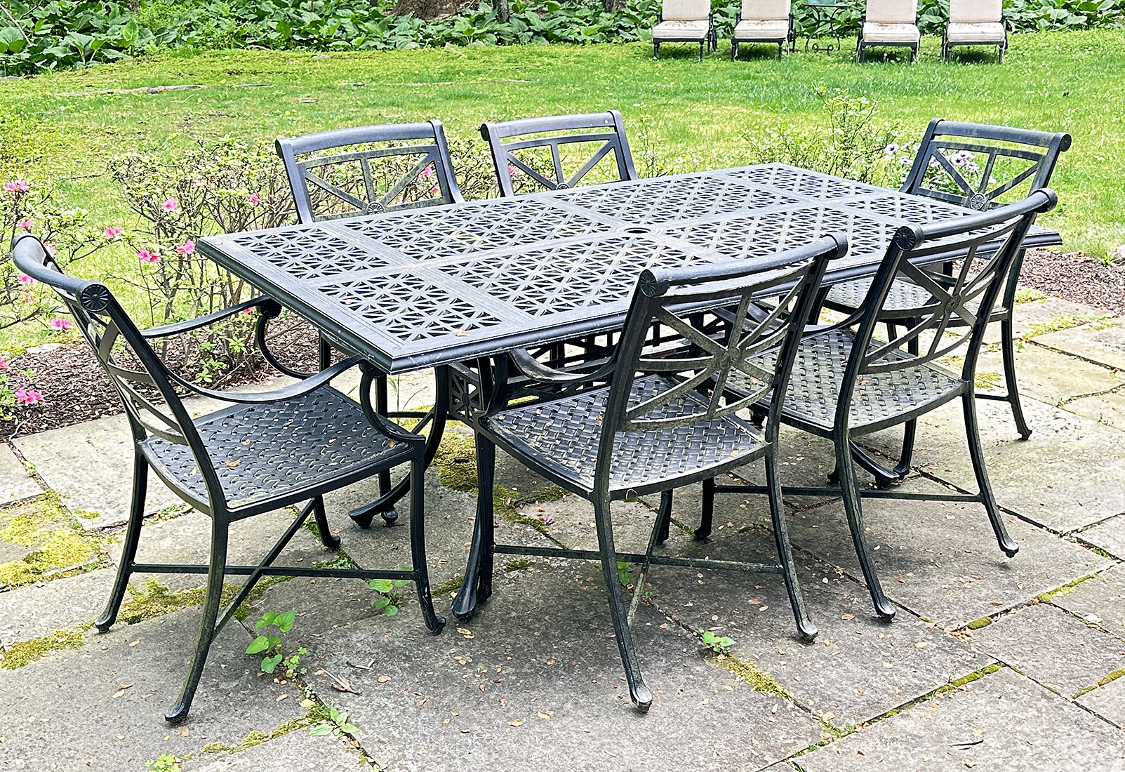 Smith & Hawken Aluminum Outdoor Dinning Set - Table And Chairs #19812 | Auctionninja.com