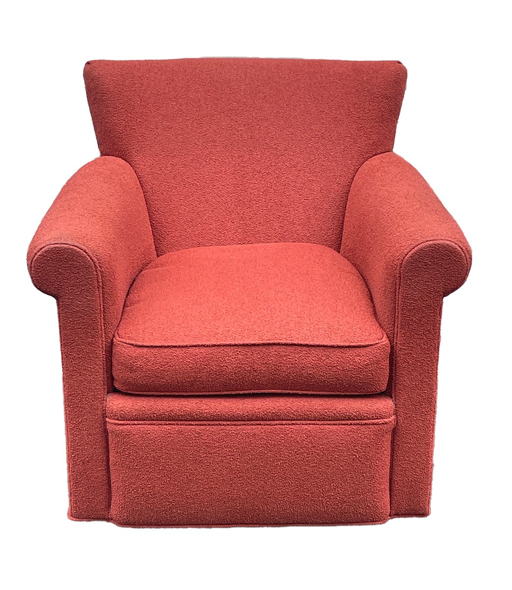 Larren Grey Red Upholstered Swivel Arm Chair ($2500) #20393 ...