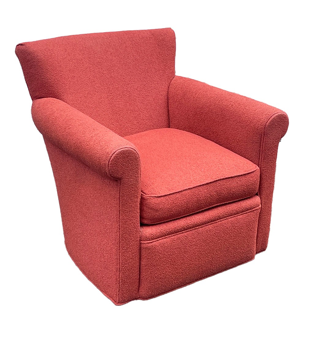 Larren Grey Red Upholstered Swivel Arm Chair ($2500) #20393 ...