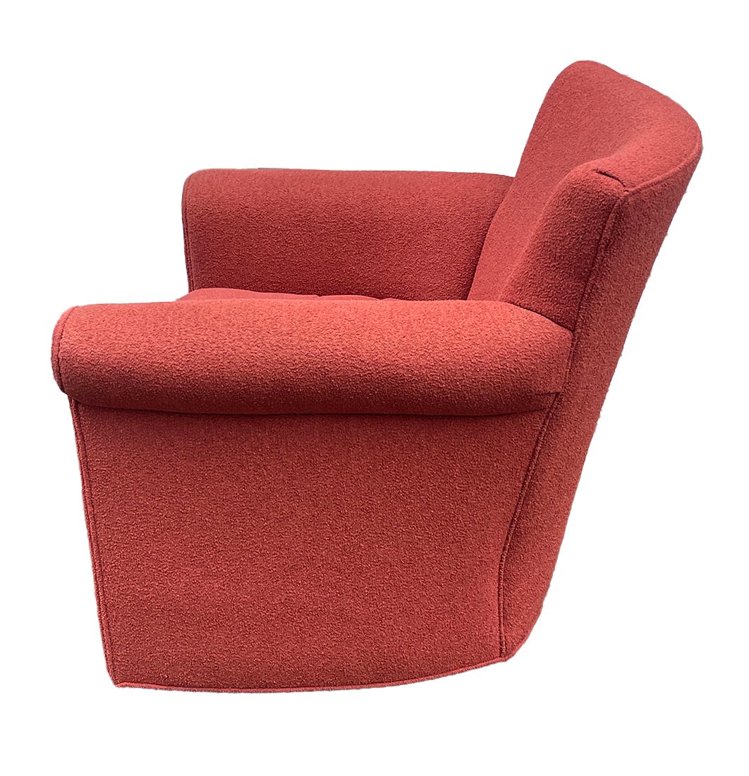 Larren Grey Red Upholstered Swivel Arm Chair ($2500) #20393 ...