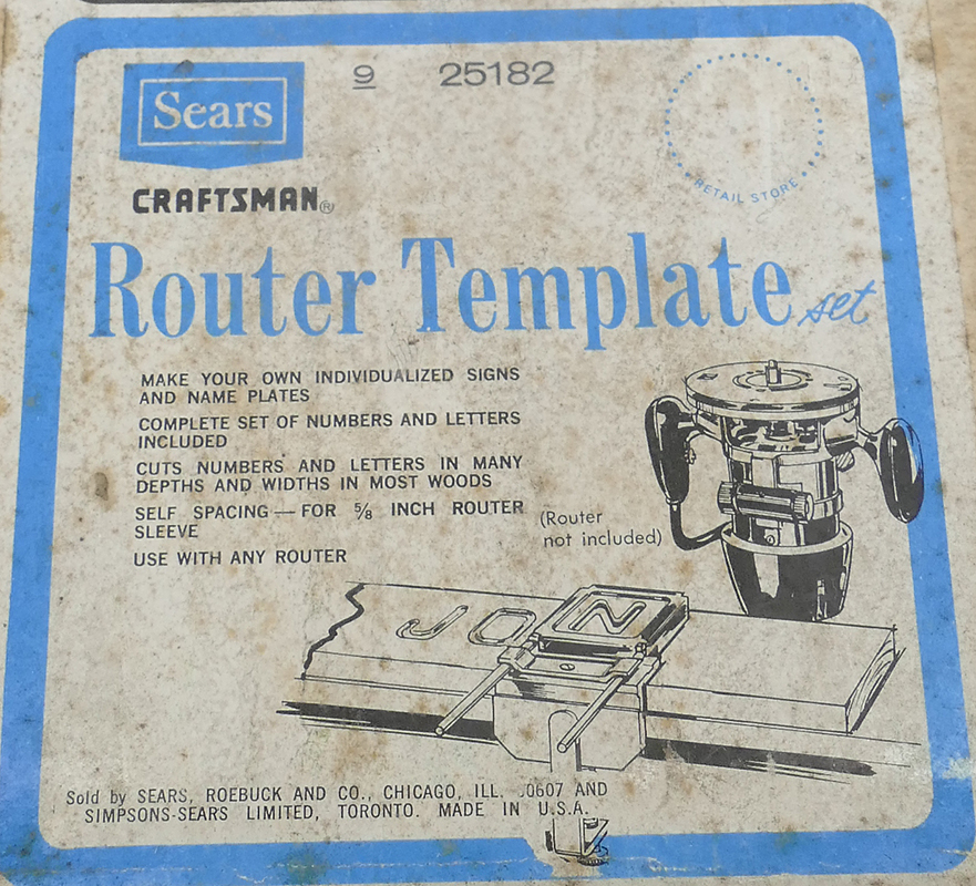 Sears Craftsman Router Template Set #25182 - Never Used In Sealed Box ...