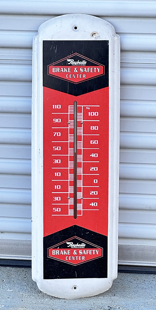 Vintage Raybestos Brake & Safety Center Garage Shop Thermometer #19346 ...