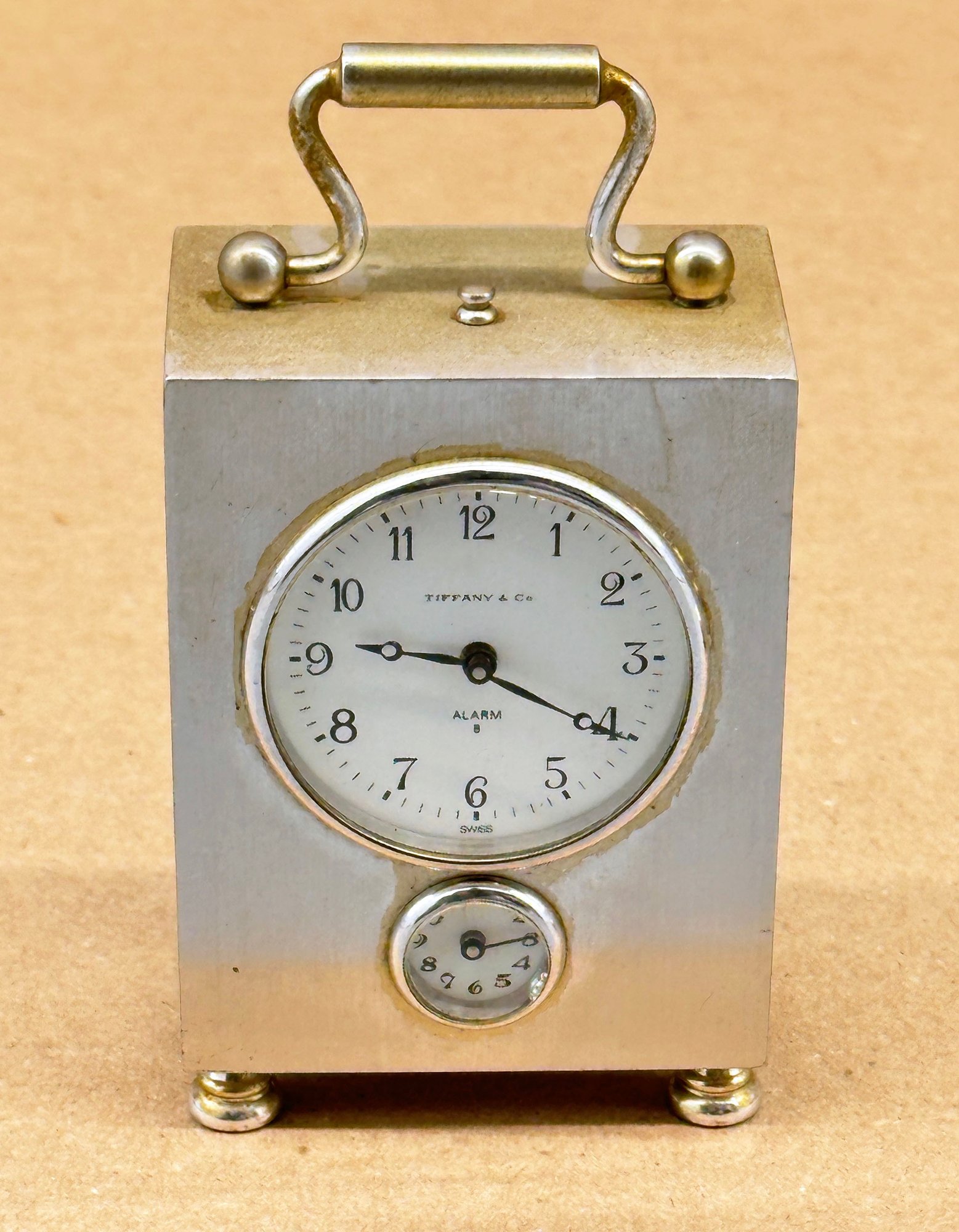 Tiffany & Co Carriage Desk/Travelling Alarm Clock #21880 | Auctionninja.com