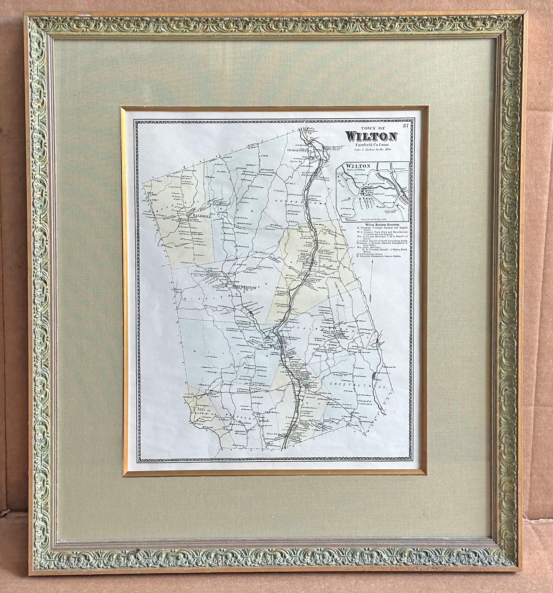 Vintage Map Of Wilton, Connecticut #17573 | Auctionninja.com