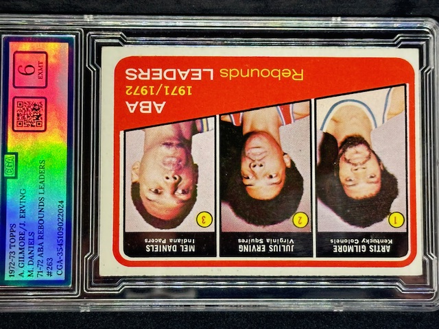 1972-73 TOPPS JULIUS ERVING - ARTIS GILMORE - MEL DANIELS #32255 ...