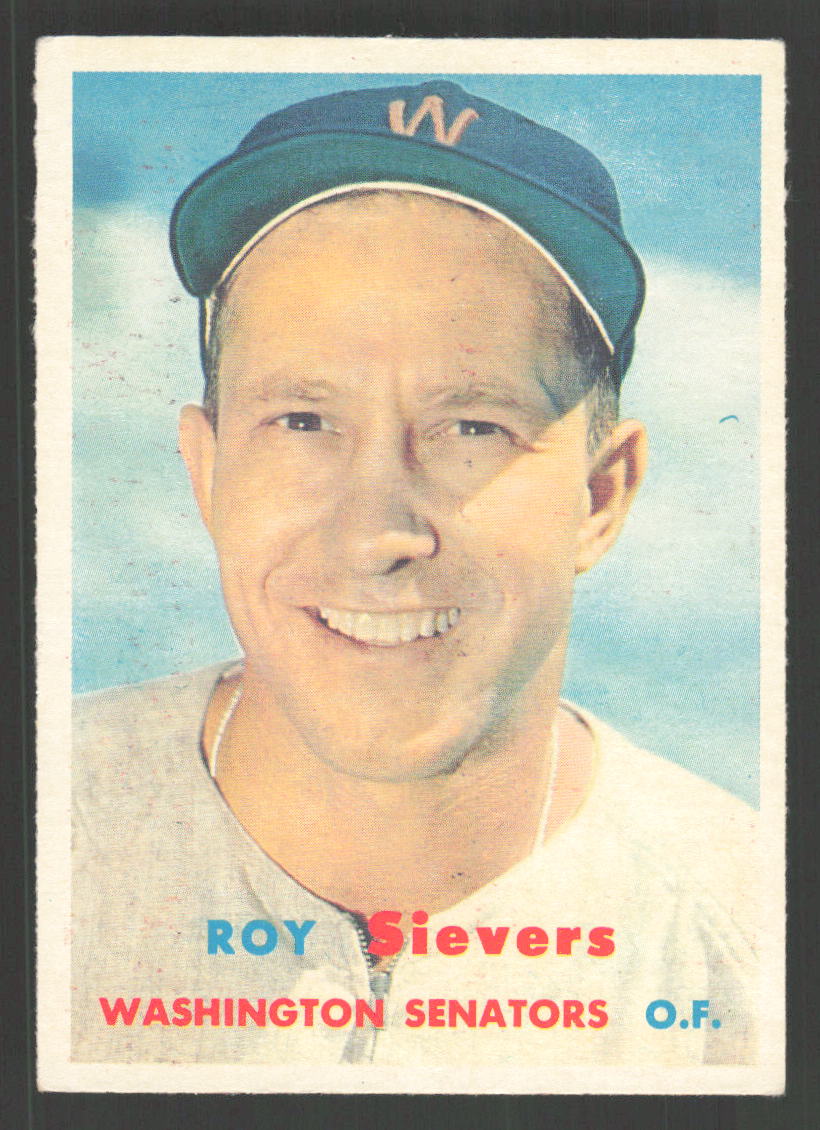 1957 TOPPS ROY SIEVERS - 5X ALL STAR & ROOKIE OF YEAR #31486 ...