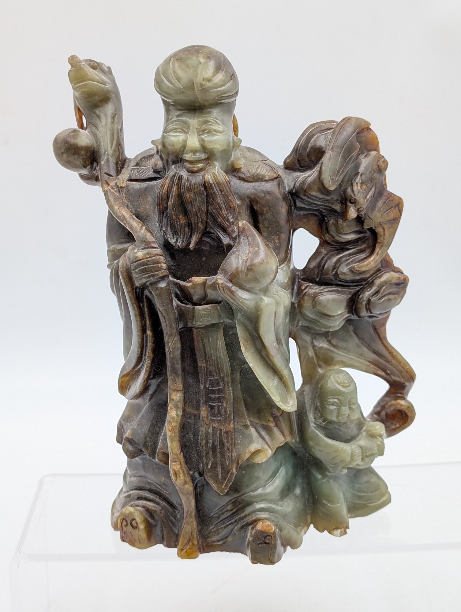 Shouxing, The God Of Longevity Soapstone Figure #2766 | Auctionninja.com