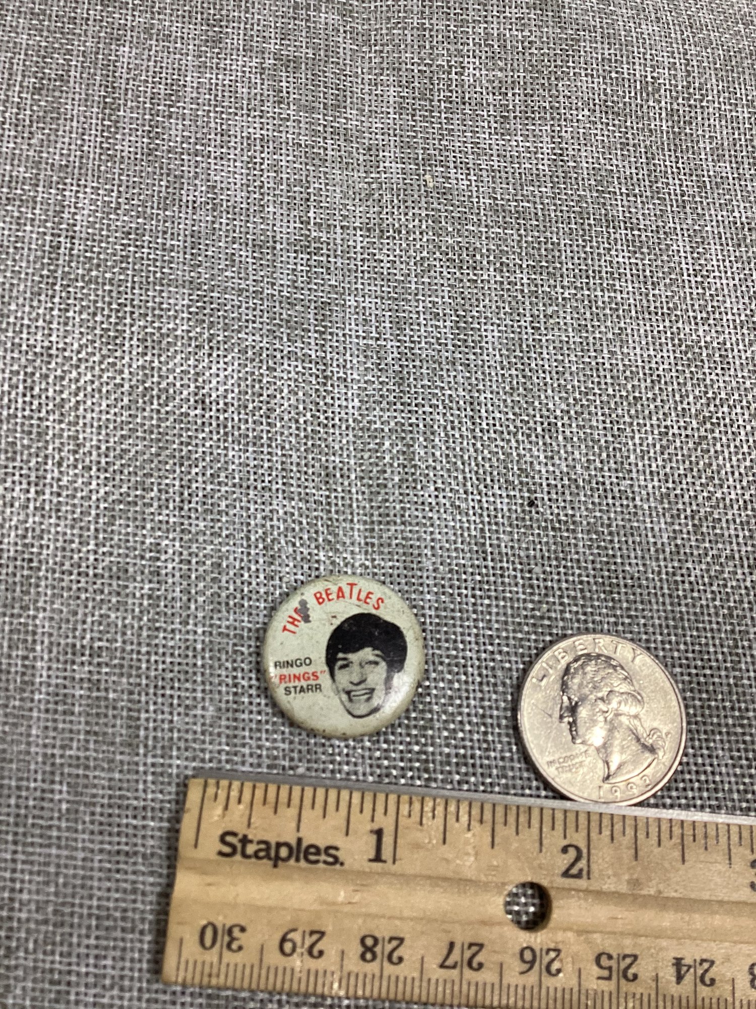 Rare Vintage The Beatles, Ringo Starr, Pin Back #3426 | Auctionninja.com