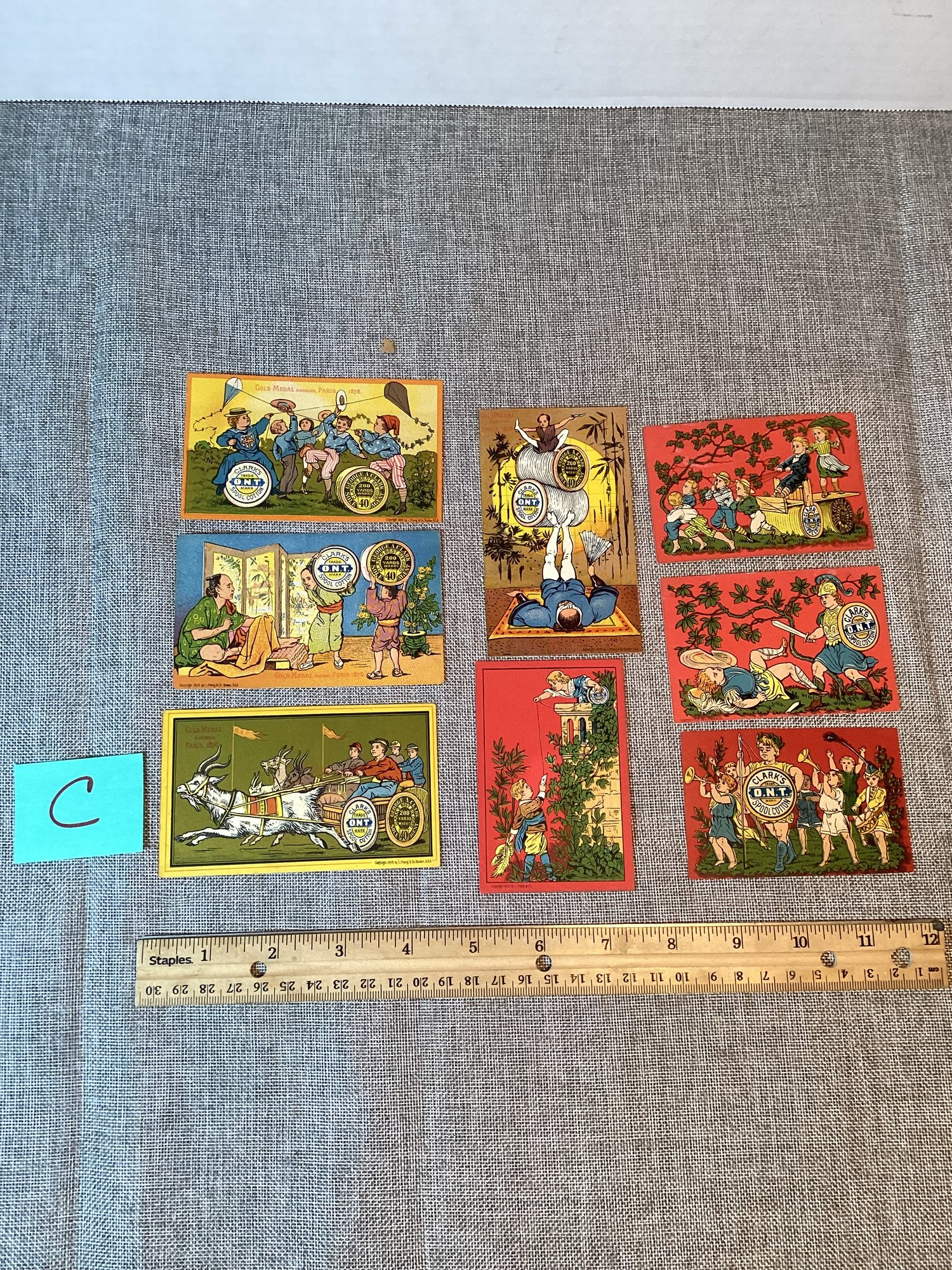 LOT C Victorian Trade Cards, Sewing, Thread, Calendars, Sets #3358 ...