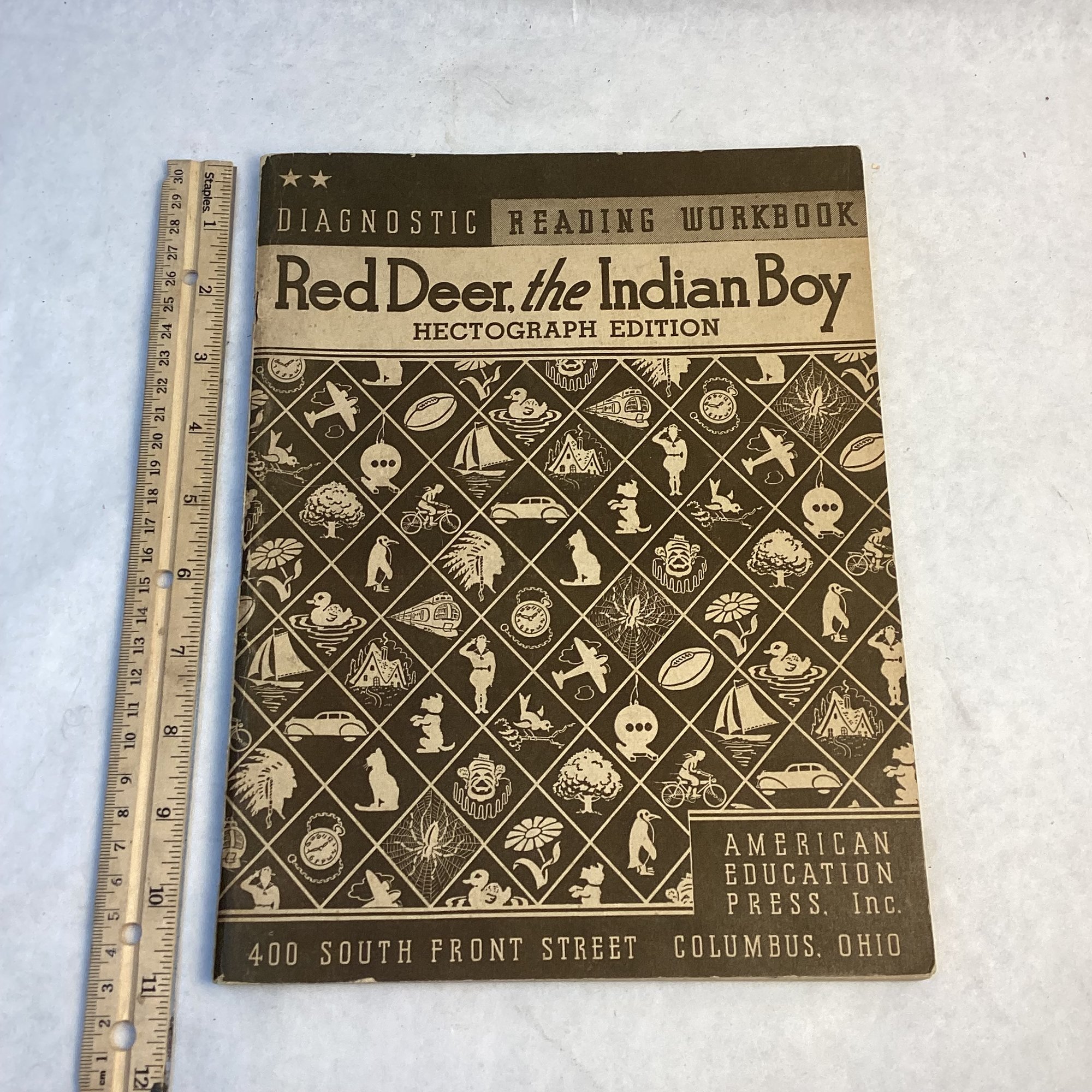 1930s Teachers Book For Mimeograph Machines, RED DEER THE INDIAN BOYA ...