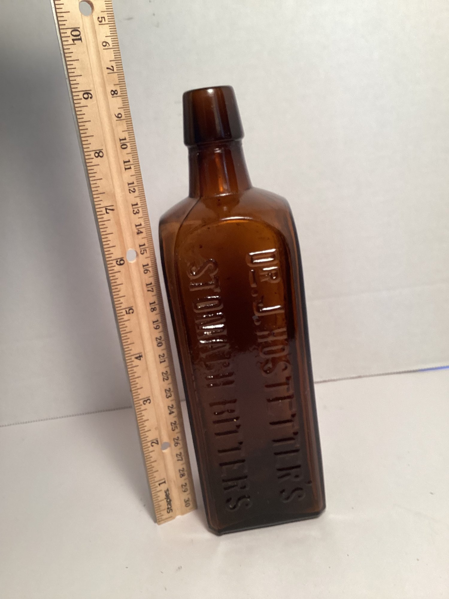 Antique Amber Glass Bitters Bottle #2531 | Auctionninja.com