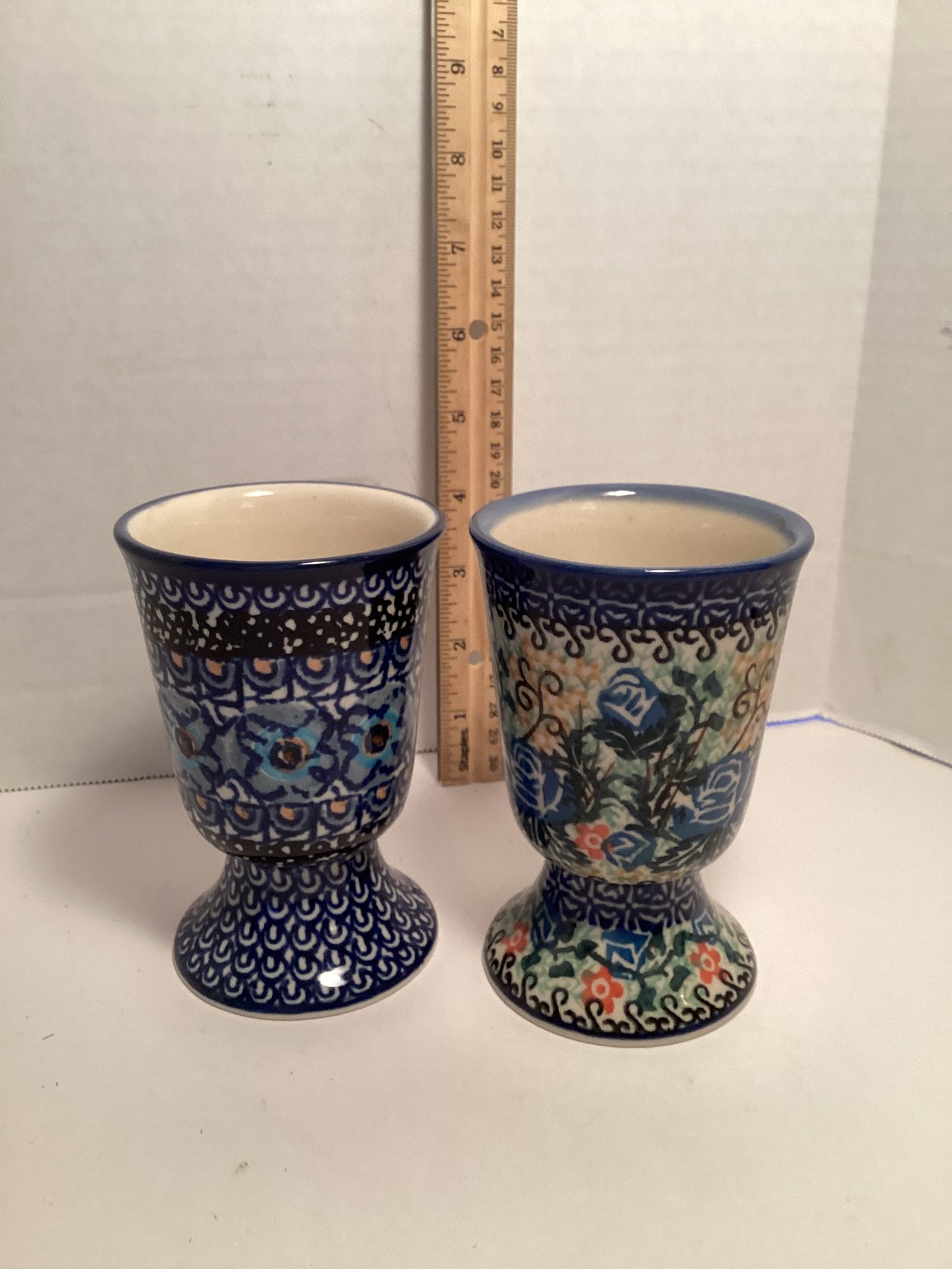 2 Unikat (Poland) Pottery Chalices, Cups #2539 | Auctionninja.com