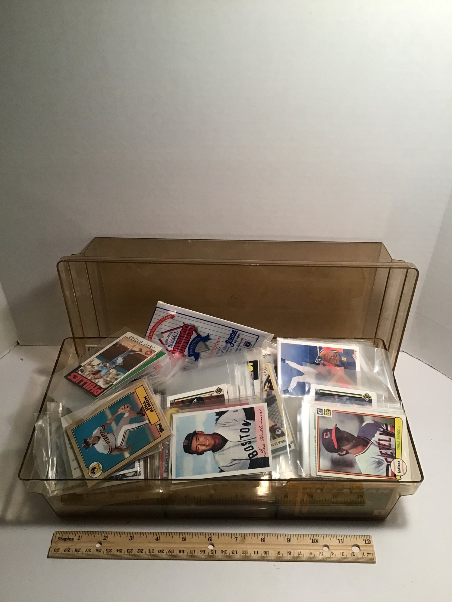 Plastic Bin Full Of 1980s And 1990s Baseball Cards, Unsearched #1954 ...