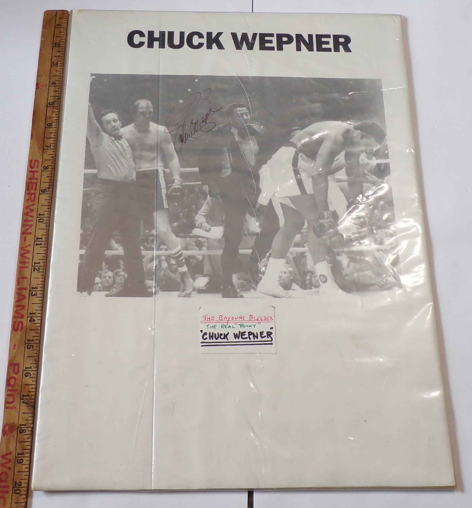 Vintage Autographed (W/COA) Picture Of Chuck Wepner "The Original Rocky ...