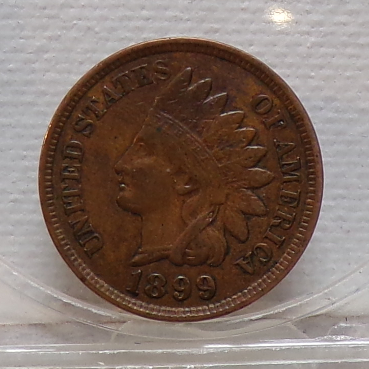 1899 Indian Head Cent About Uncirculated (Full Strong Liberty) #7305 ...