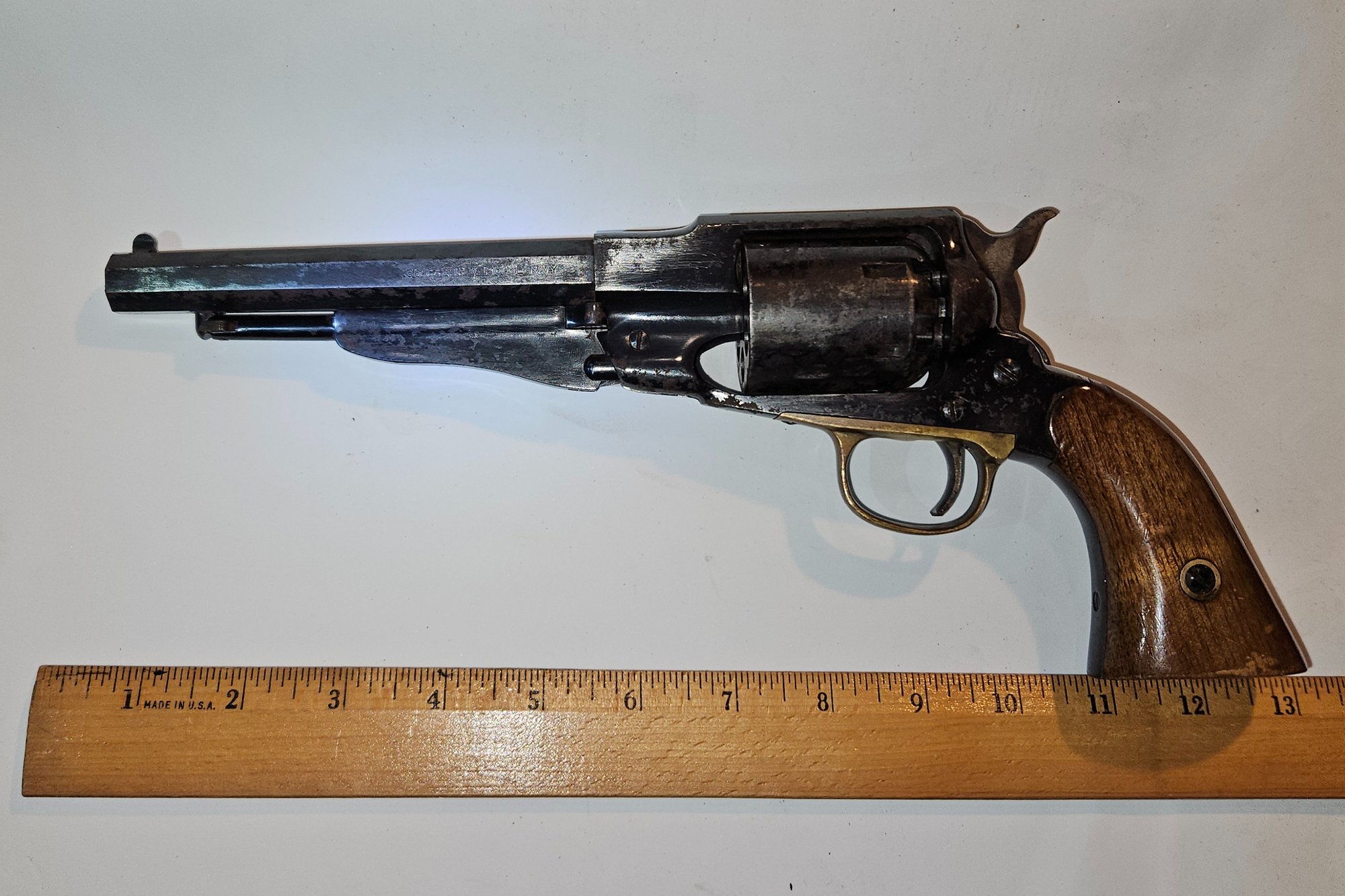 Antique Matching Makers Marks Black Powder Revolver Made In Italy-Lyman ...