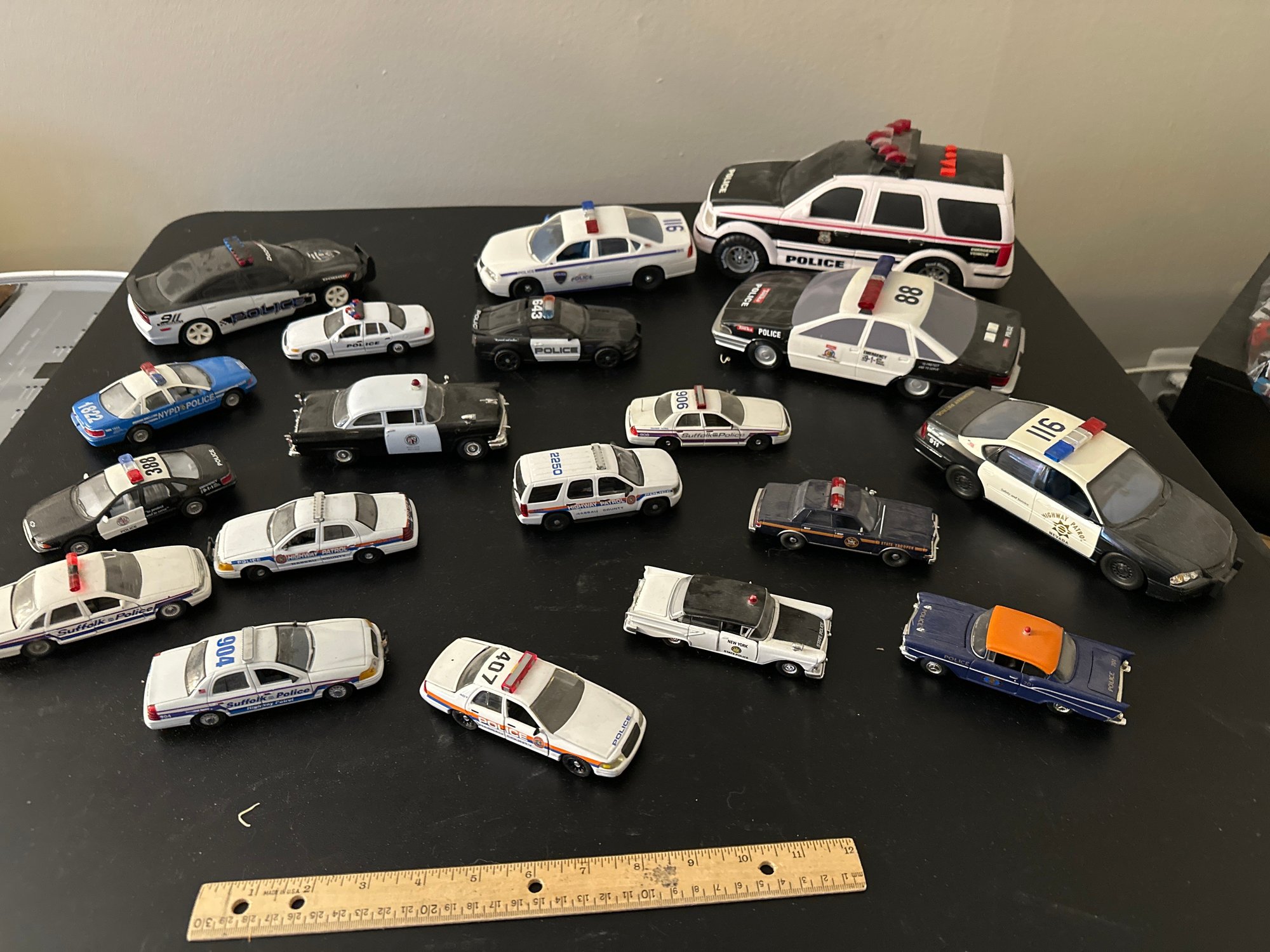 Vintage Collection Of Collectible Police Cars, Various Sizes Styles ...