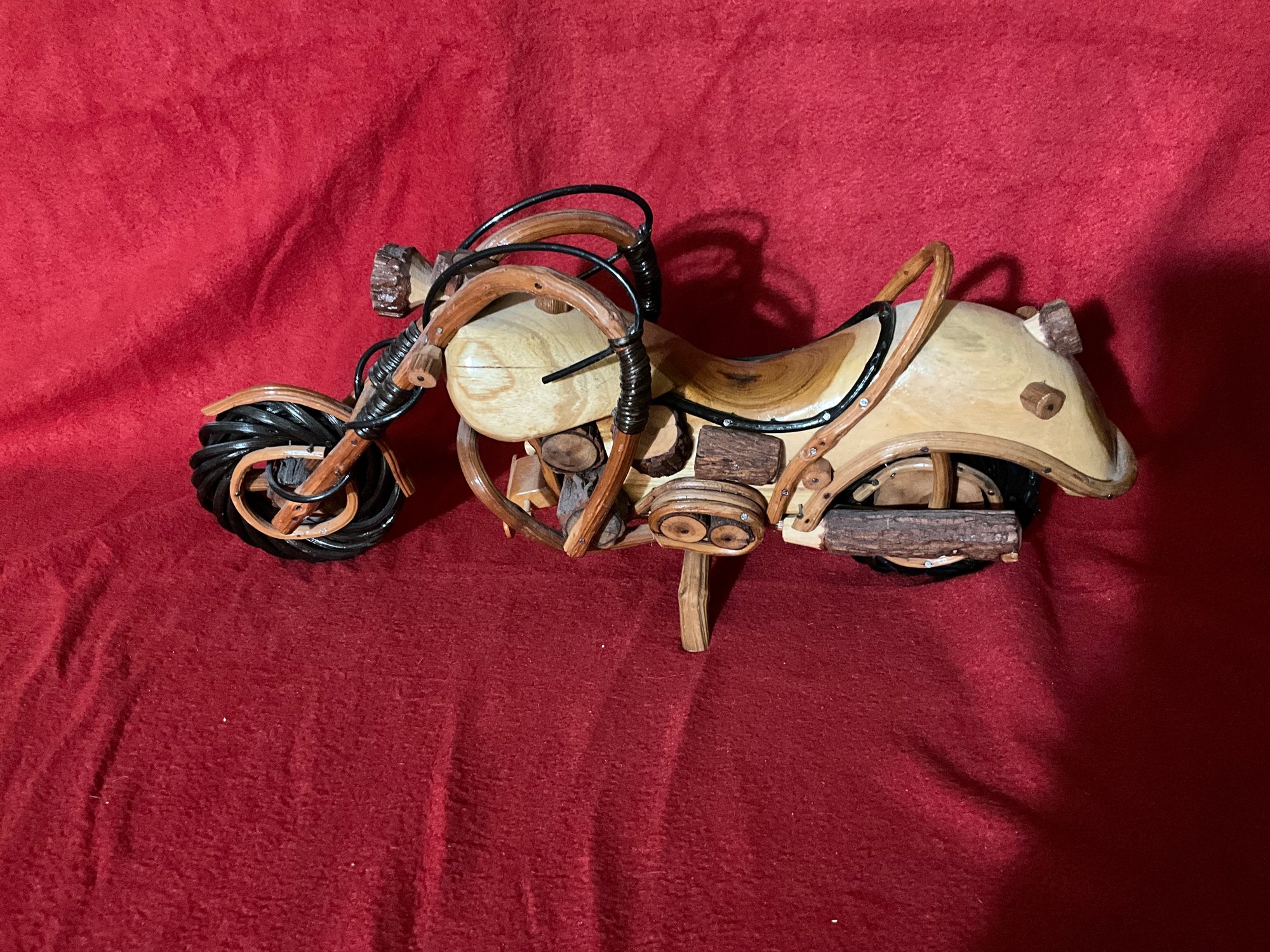 Sawadee Wood Motorcycle Model Thai Craft For Home Decor #8889 ...