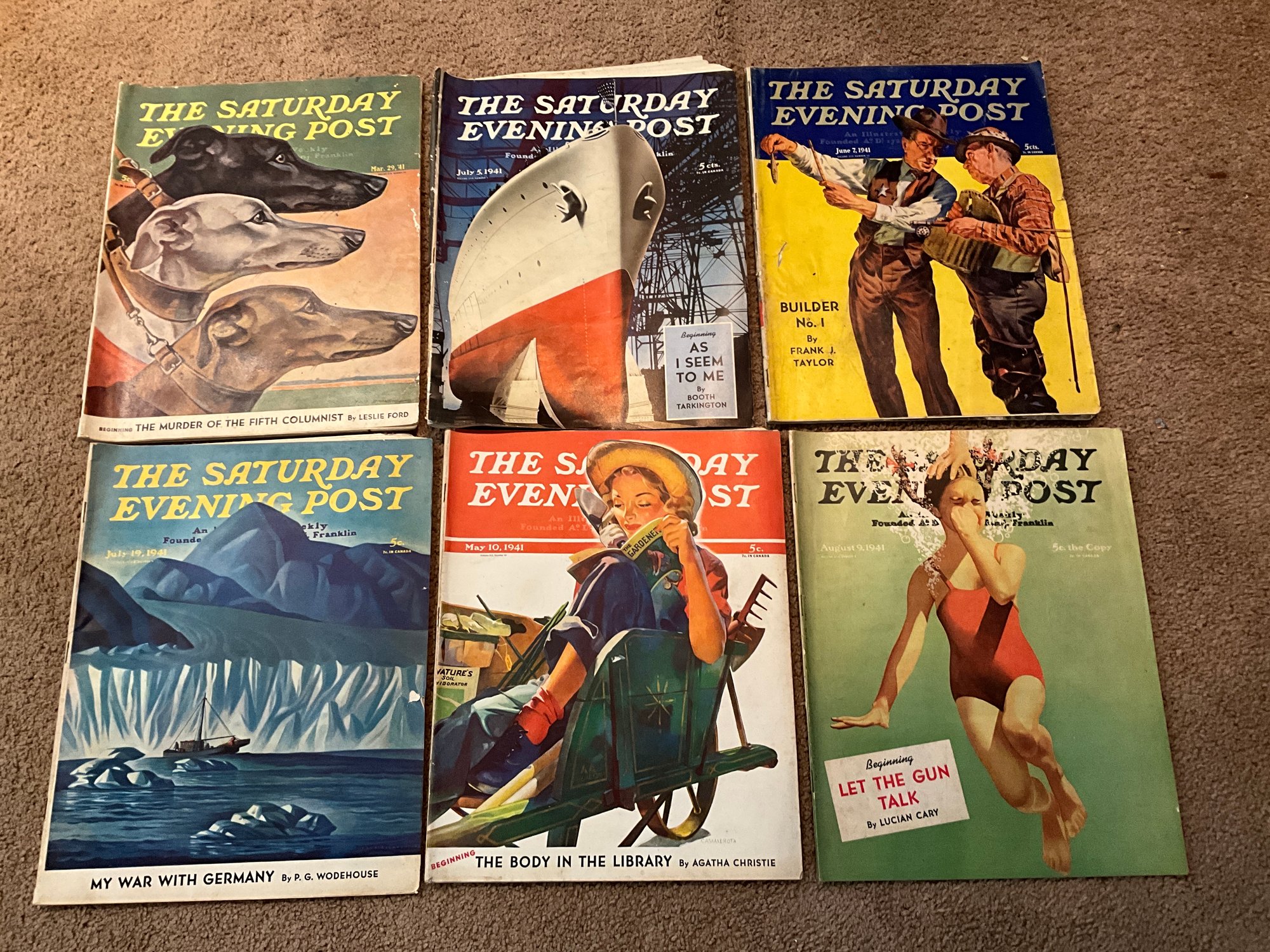 6 X Saturday Evening Post Magazines 1941 #11732 | Auctionninja.com