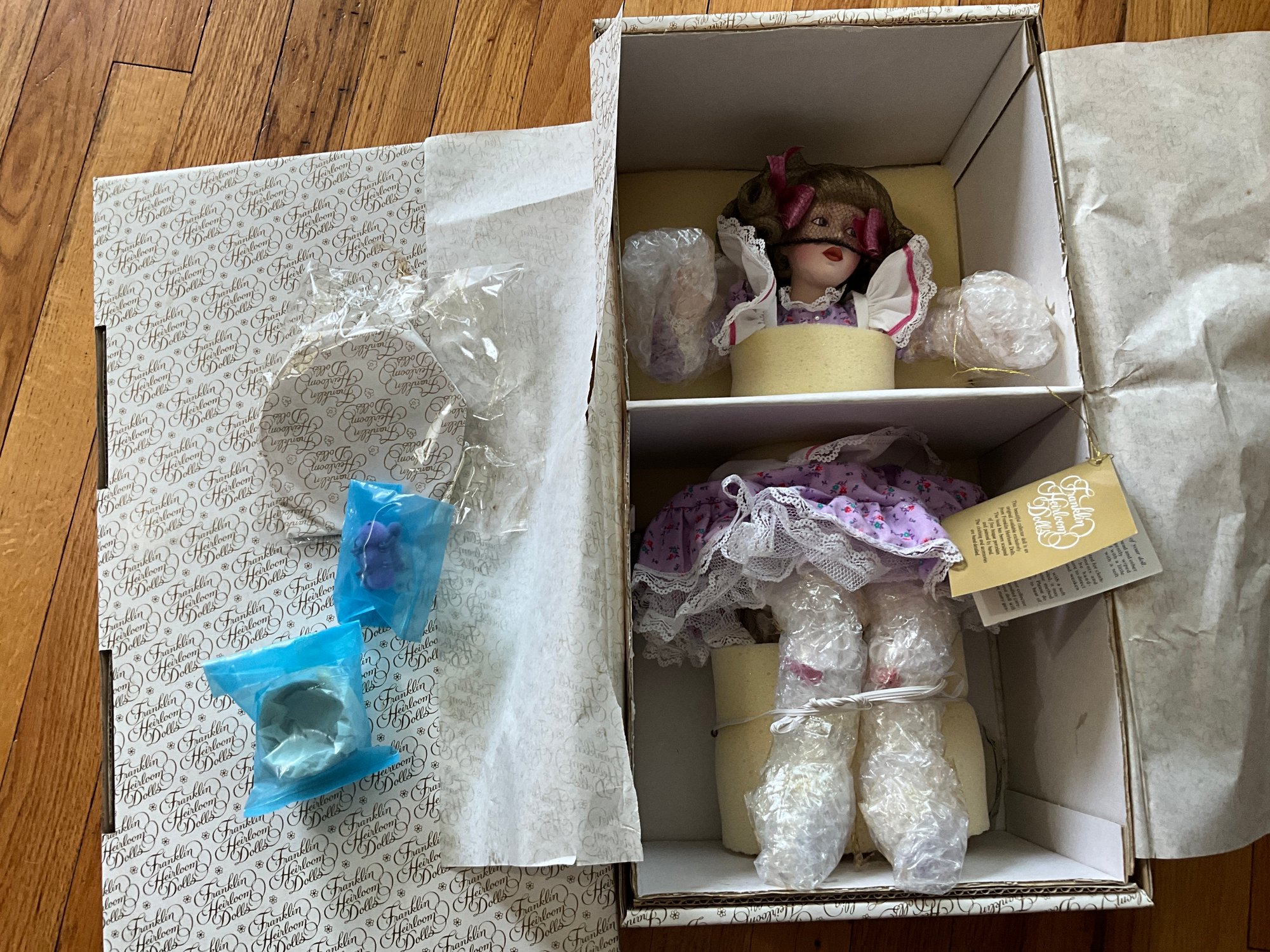 Franklin Mint Heirloom Little Miss Muffet Doll New In Box With ...