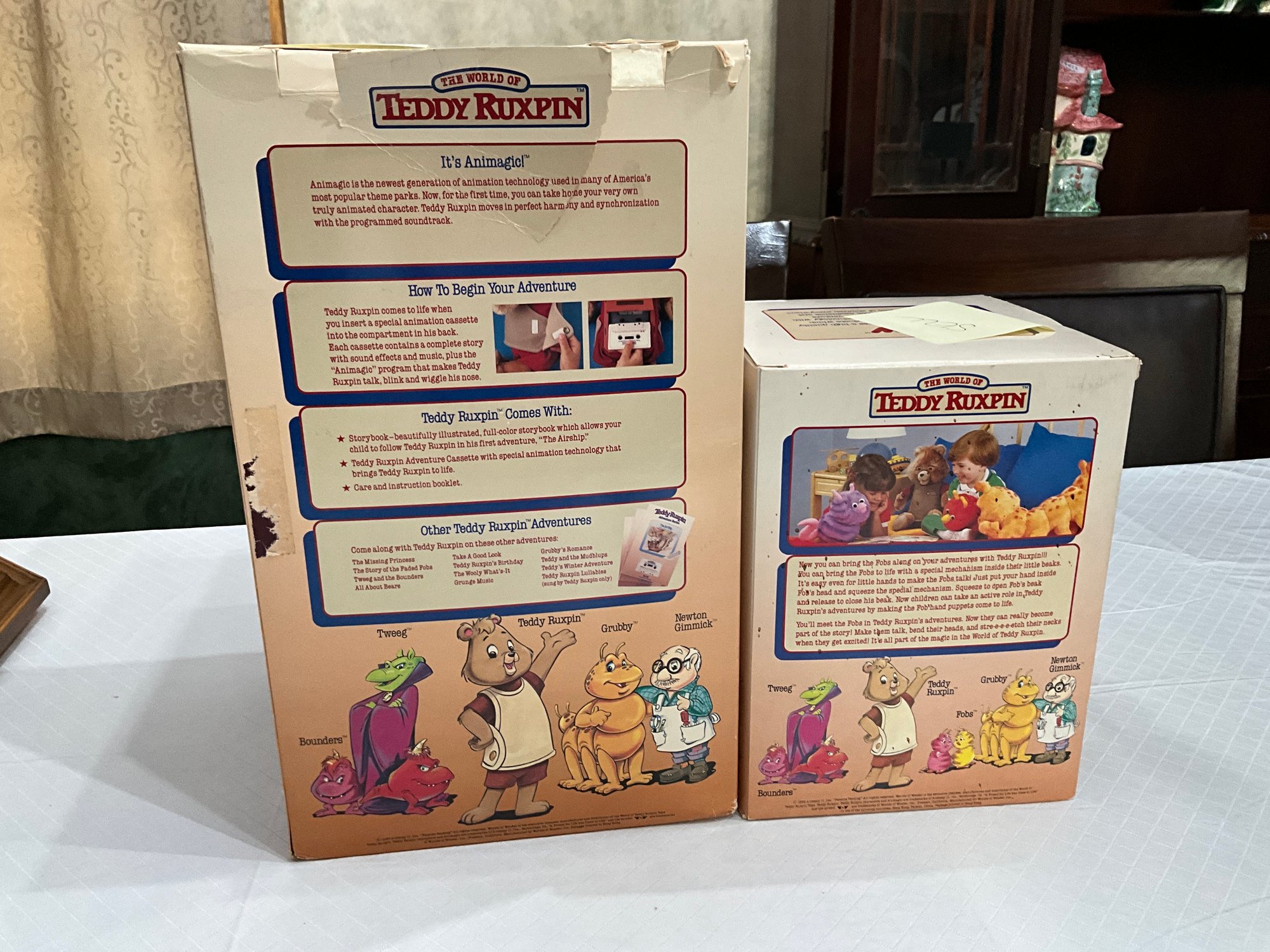 Vintage World Of Wonder Teddy Ruxpin In Box With Fob Hand Puppet Moving ...