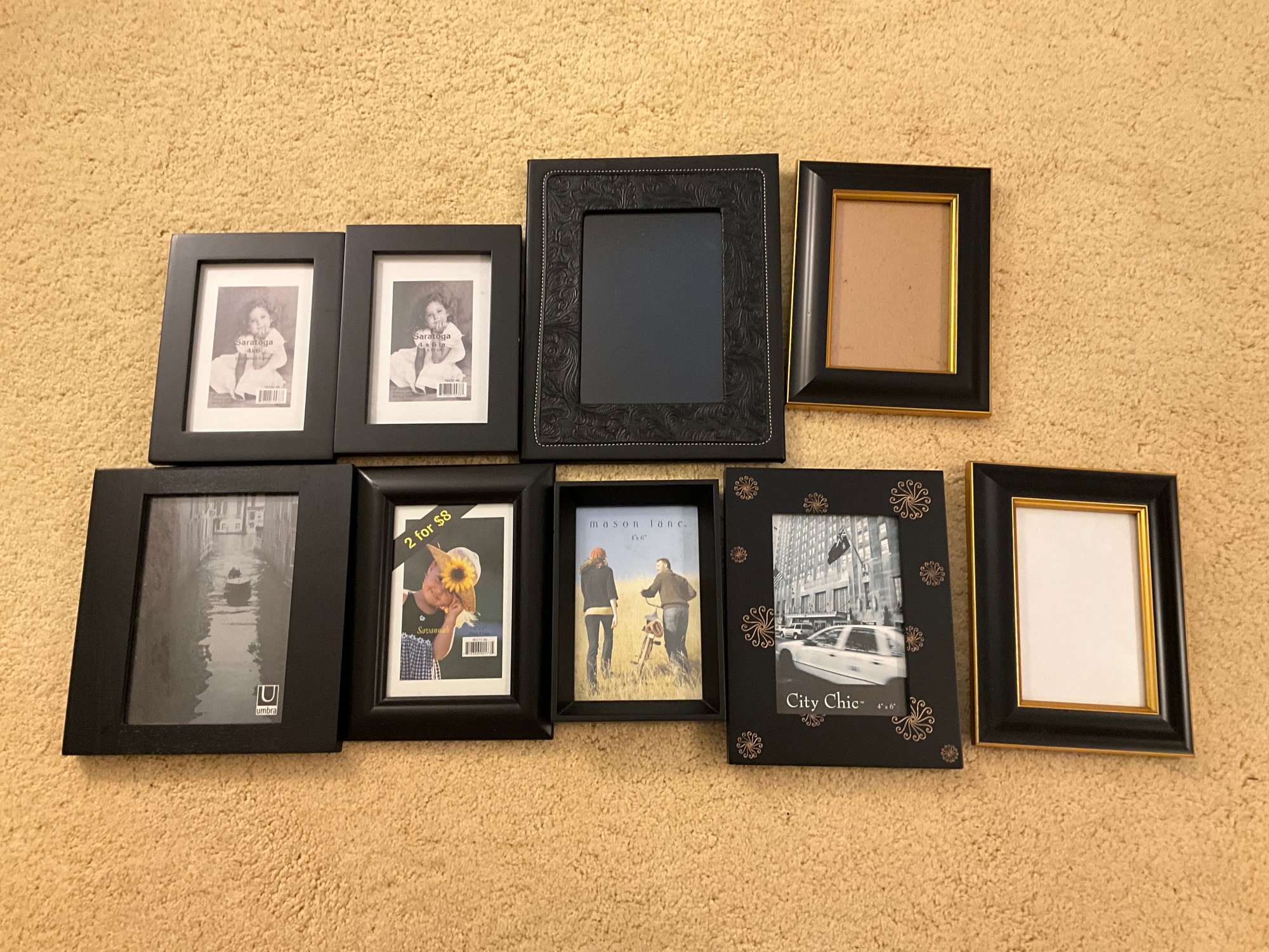 Nice Lot Of Black Picture Frames Photo Frames #31640 | Auctionninja.com