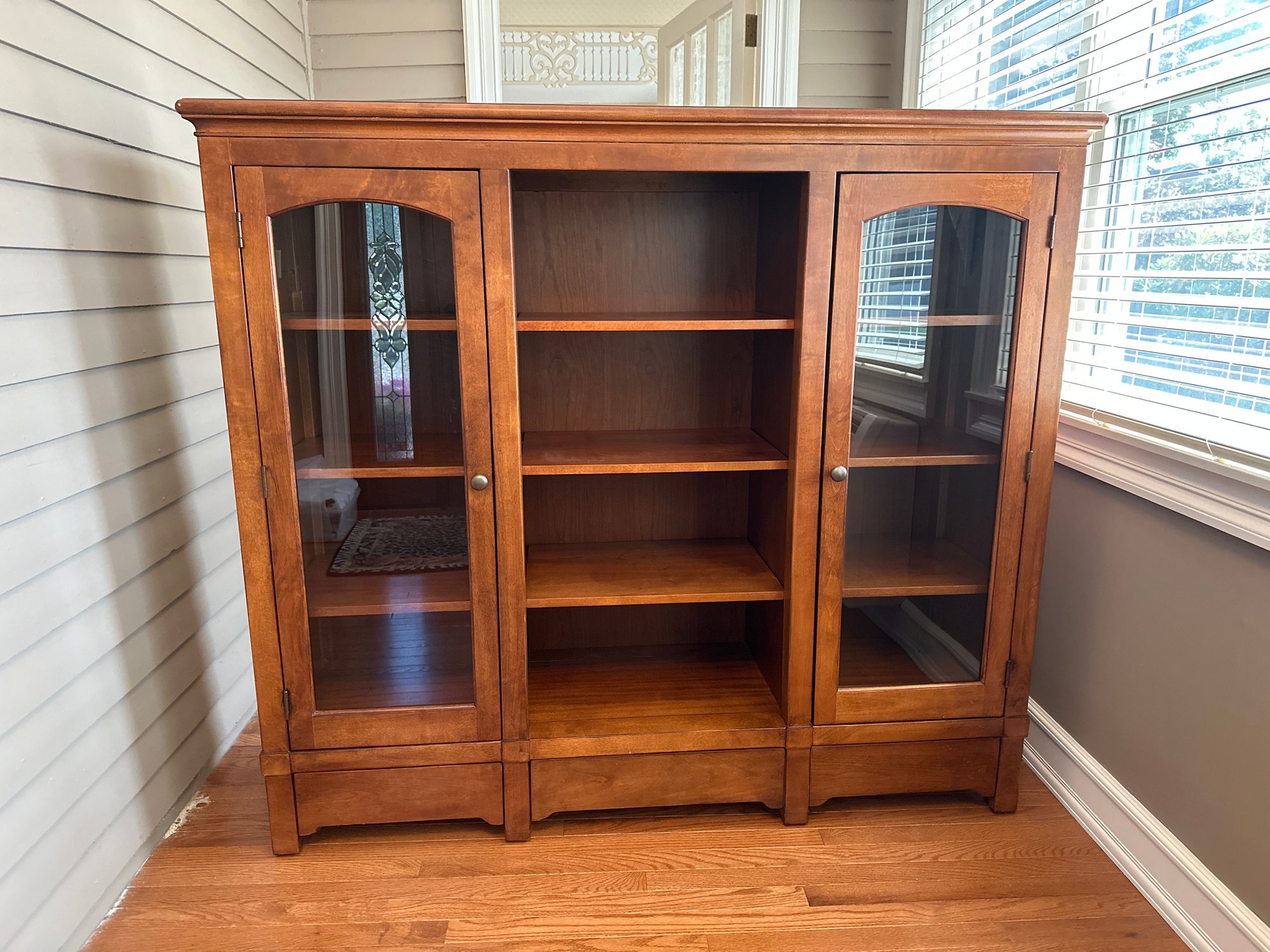 Drexel Heritage By Drexel Signed Mahogany Glass Doors Display Cabinet ...