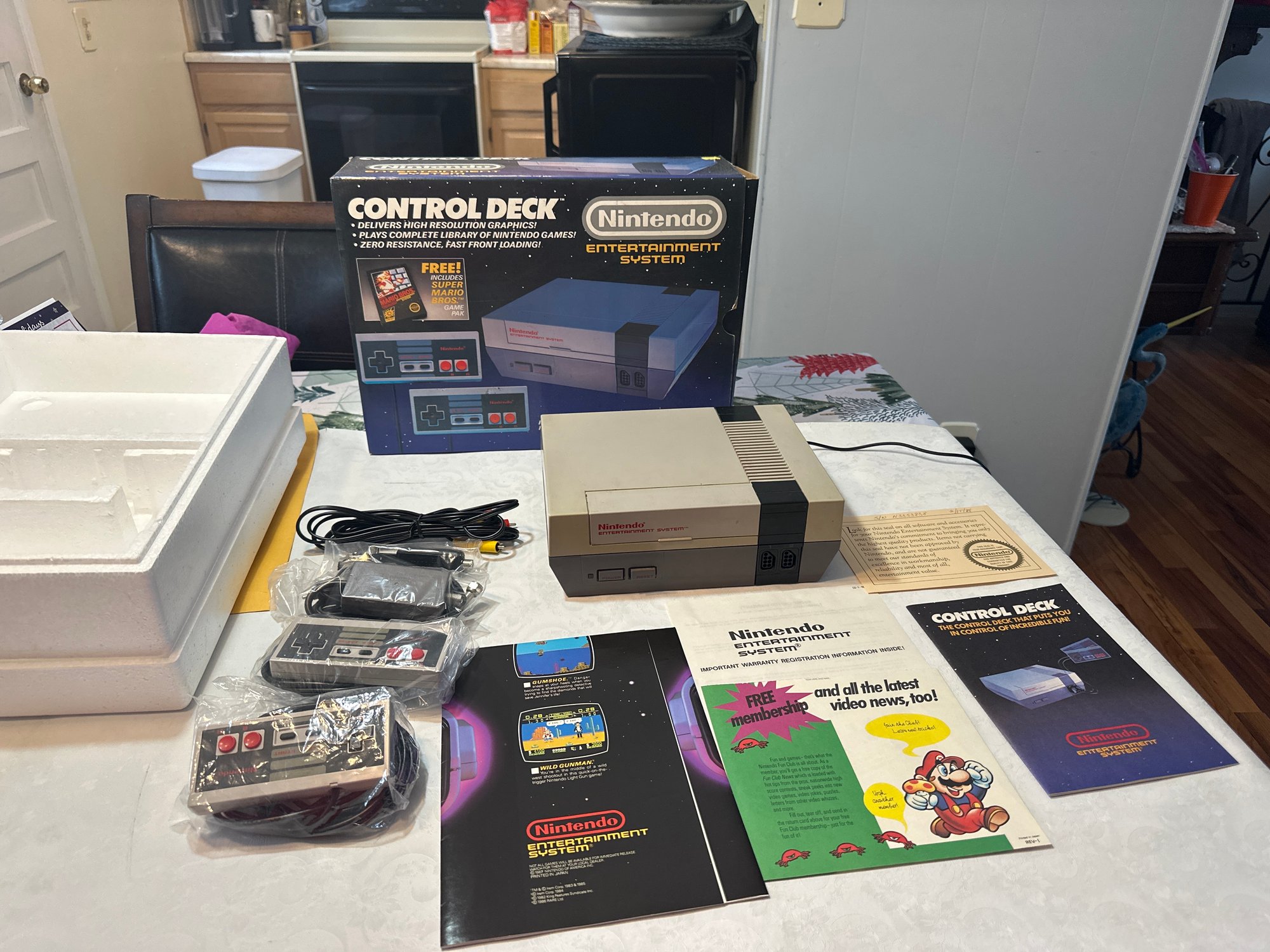 Original Nintendo Control Deck Entertainment System Complete With All ...
