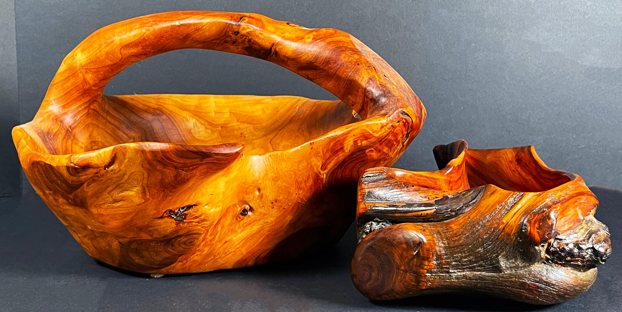 2 Free Form Wood Pieces Including Red Juniper #26752 | Auctionninja.com