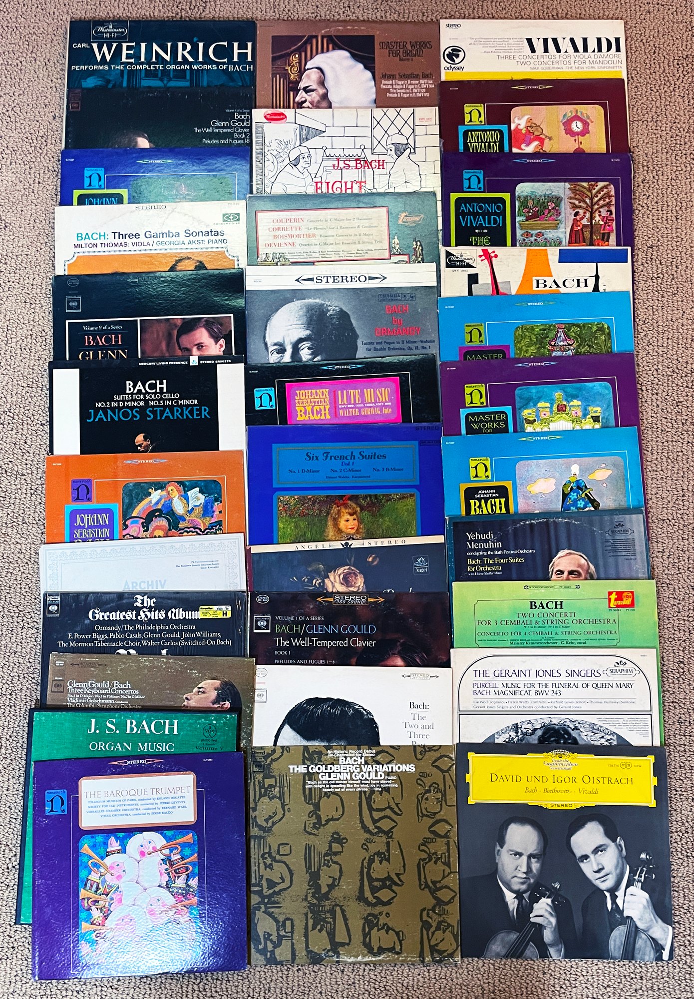 32 Vintage Classical Music LP Vinyl Records- Bach, Vivaldi & More ...