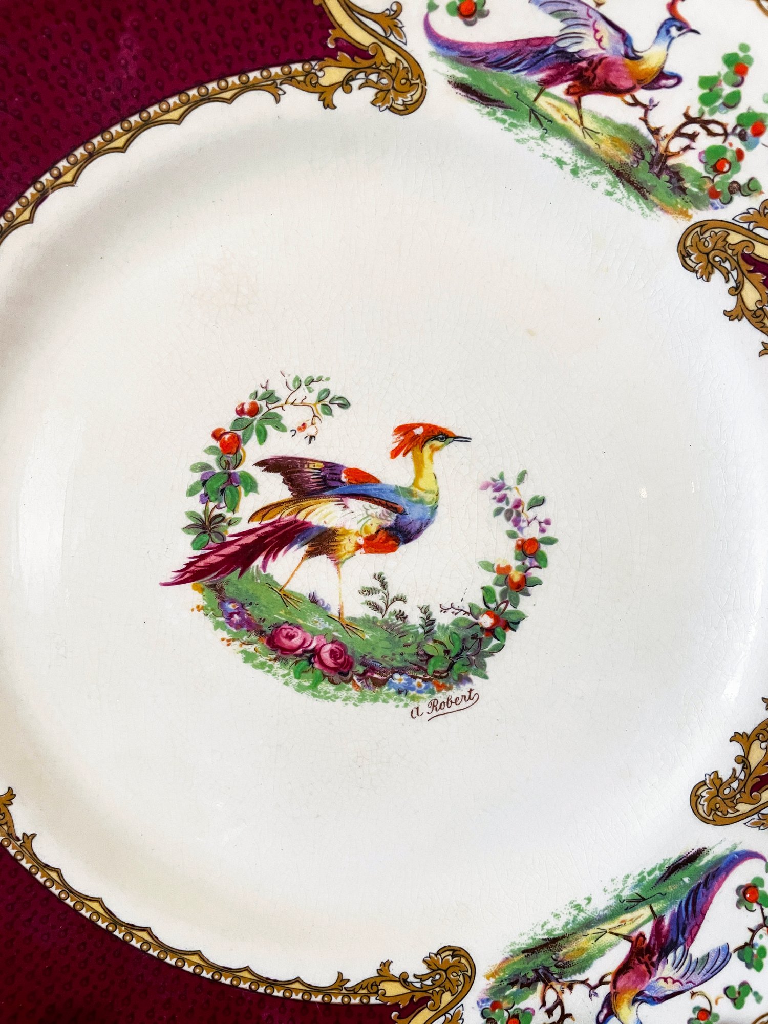 Antique Myott "Chelsea Bird" China #32173 | Auctionninja.com