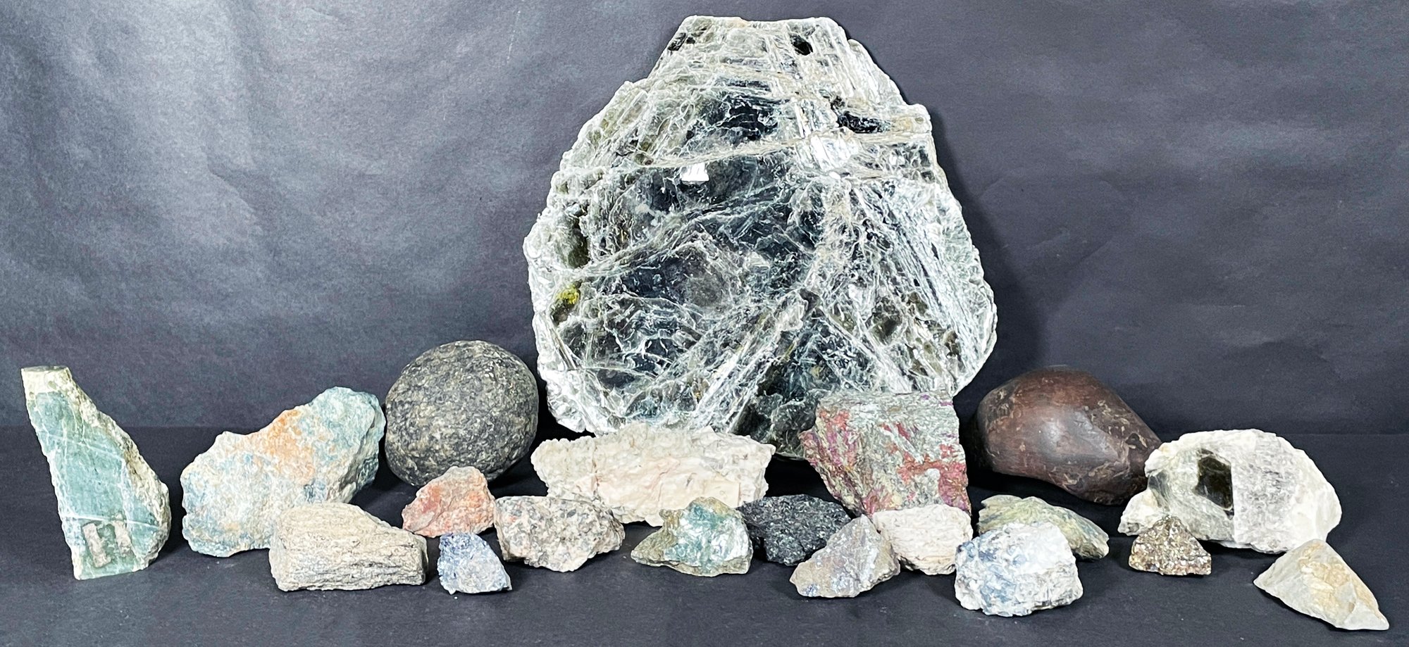 Collection Of Rare Rocks & Minerals Including Huge Mica Slab #28432 ...
