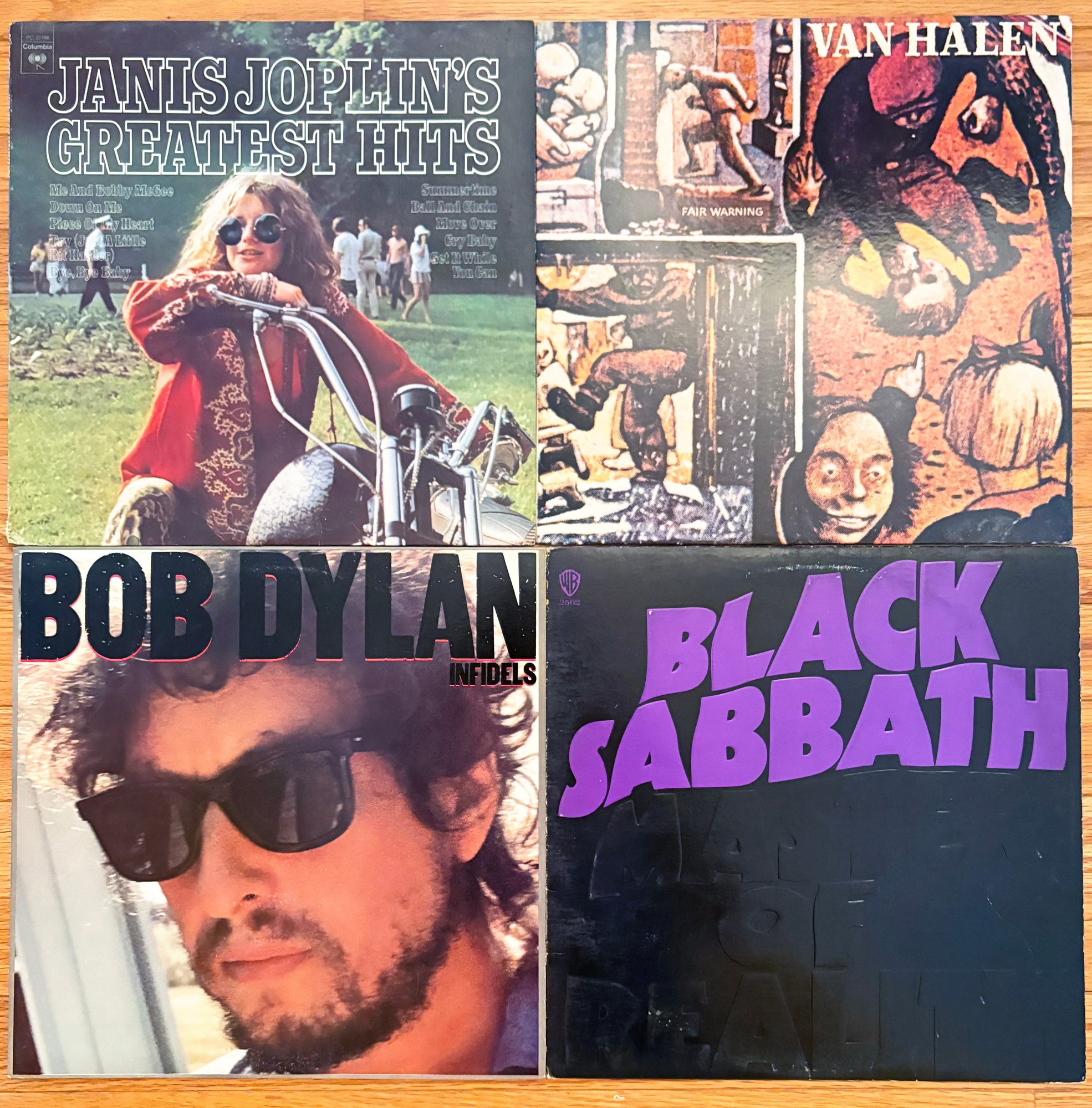 8 Vintage Vinyl Records Including Van Halen, Joan Jett, War, Bob Dylan ...